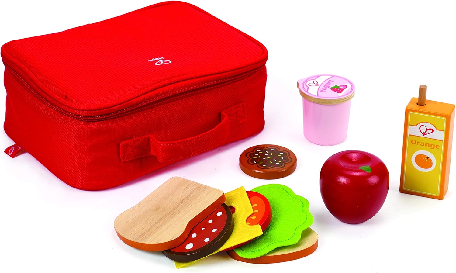 Amazon.com: Hape Wooden Lunch Box| Kitchen Pretend Play Food Set and ...