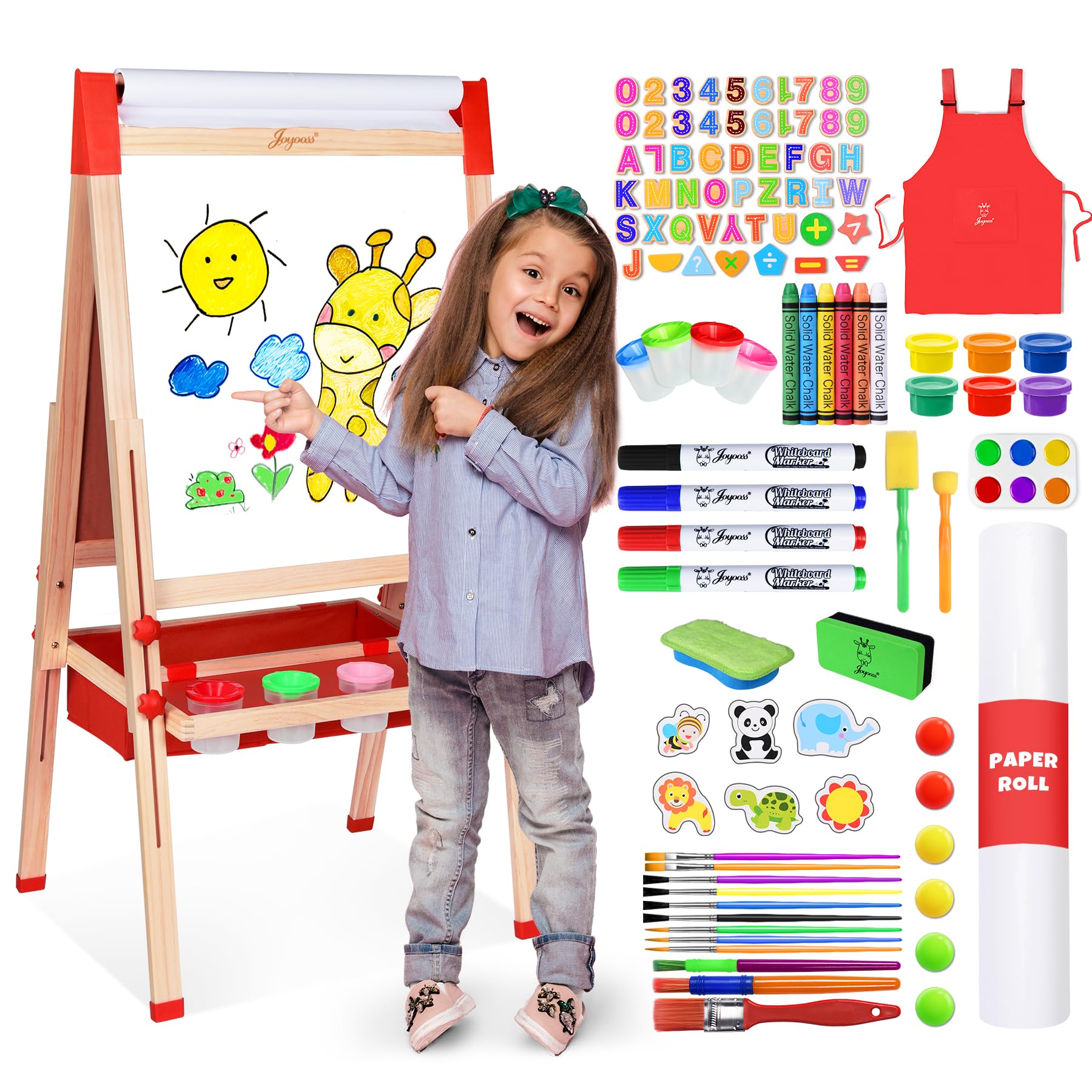 Amazon.com: Joyooss Art Easel for Kids Easel for Toddlers, Adjustable ...