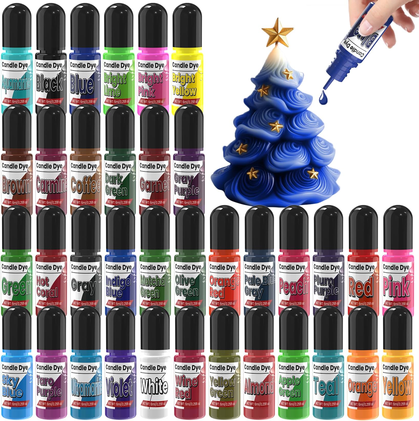 Amazon.com: Candle Dye - 36 Colors Candle Making Dye, Highly ...