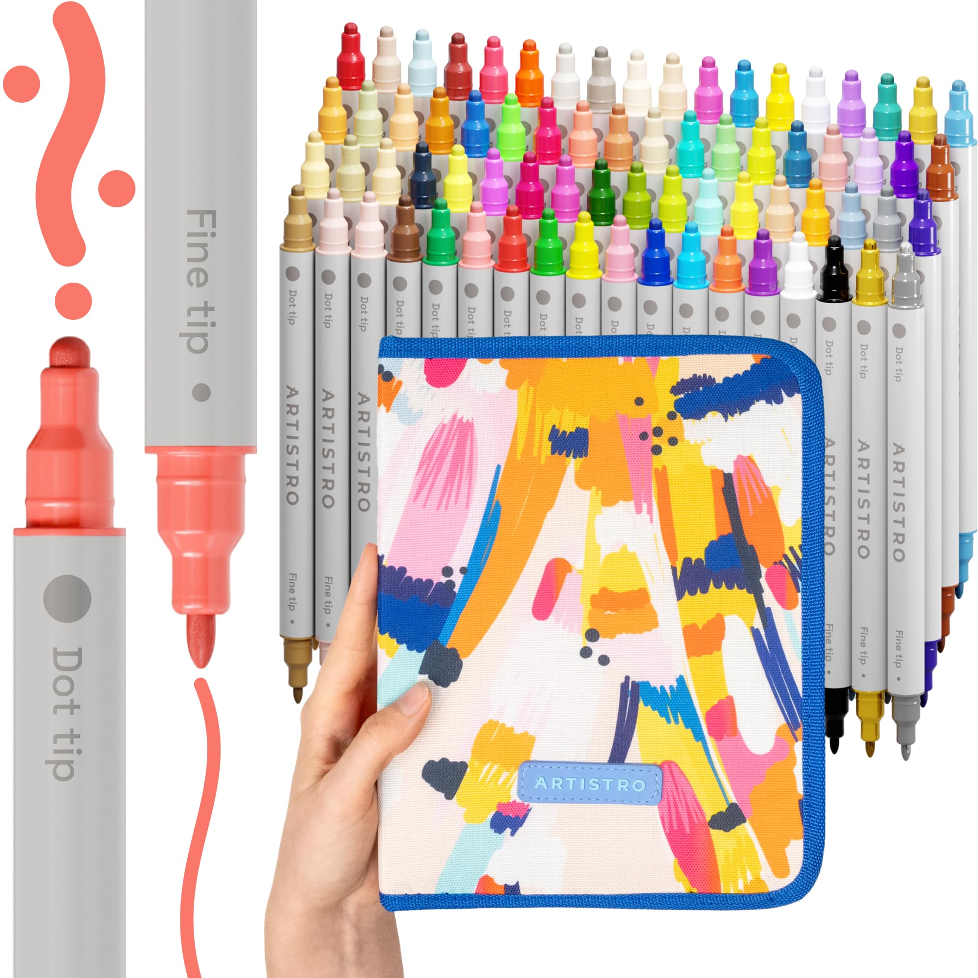 Amazon.com: ARTISTRO 72 Acrylic Paint Pens, Acrylic Paint Markers ...