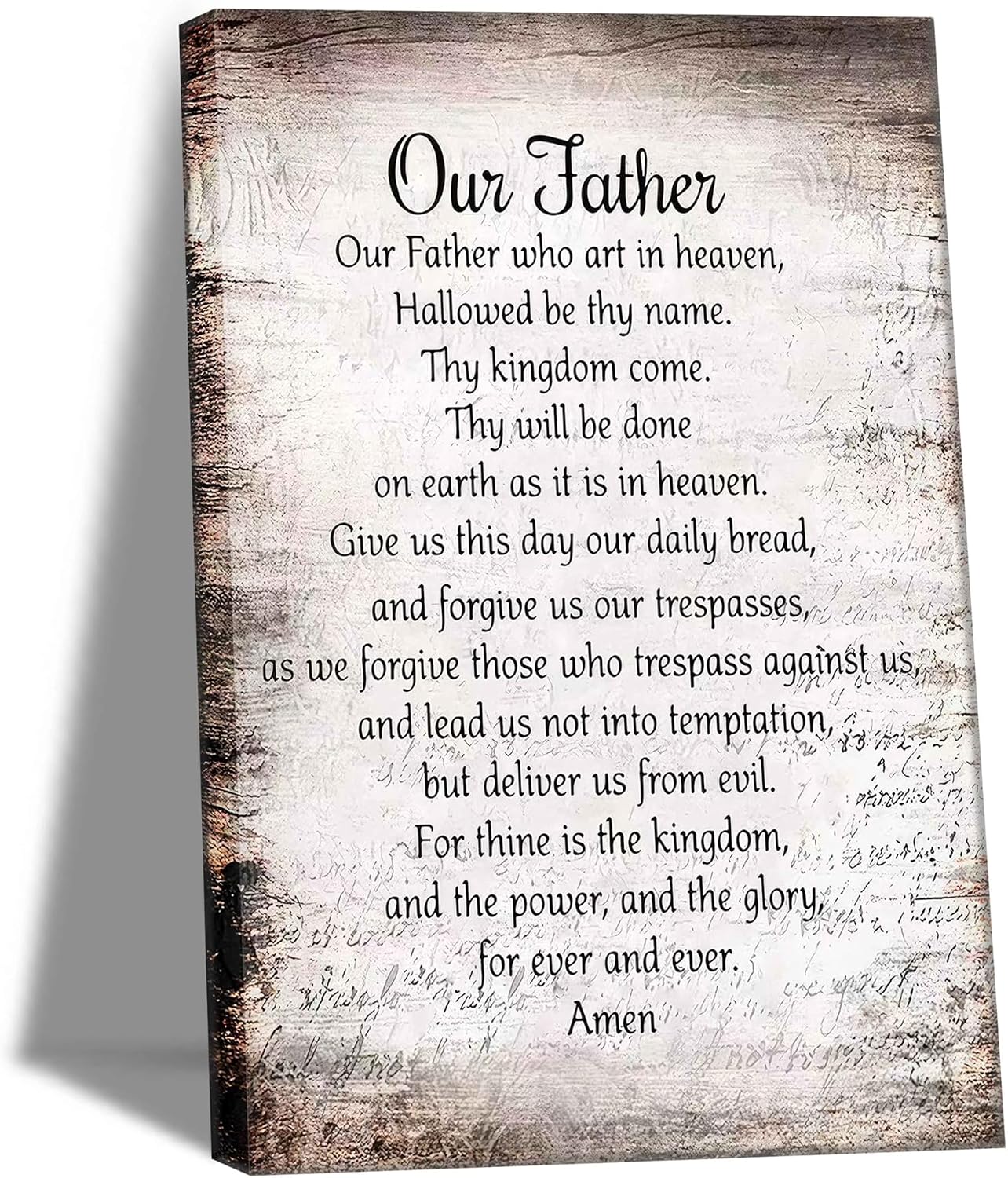 Amazon.com: Bible Verse Canva Wall Art Our Father Prayer Poster Picture ...