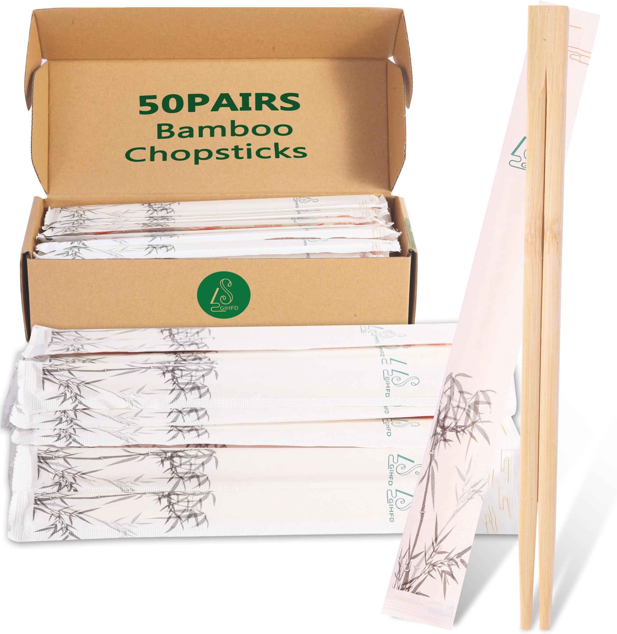 Amazon.com: Solid No Splinter Chopsticks 40 pairs | Individually ...
