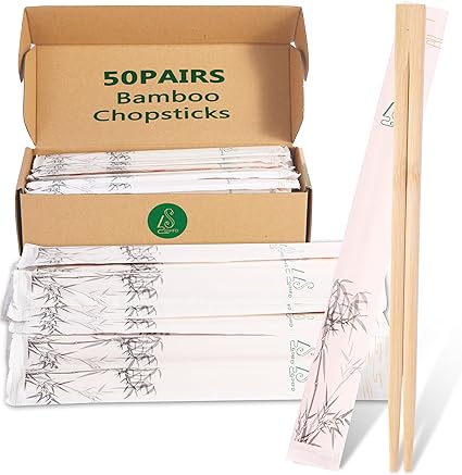 Amazon.com: LSGIHFD Disposable Bamboo chopsticks (50PAIRS) Sturdy ...