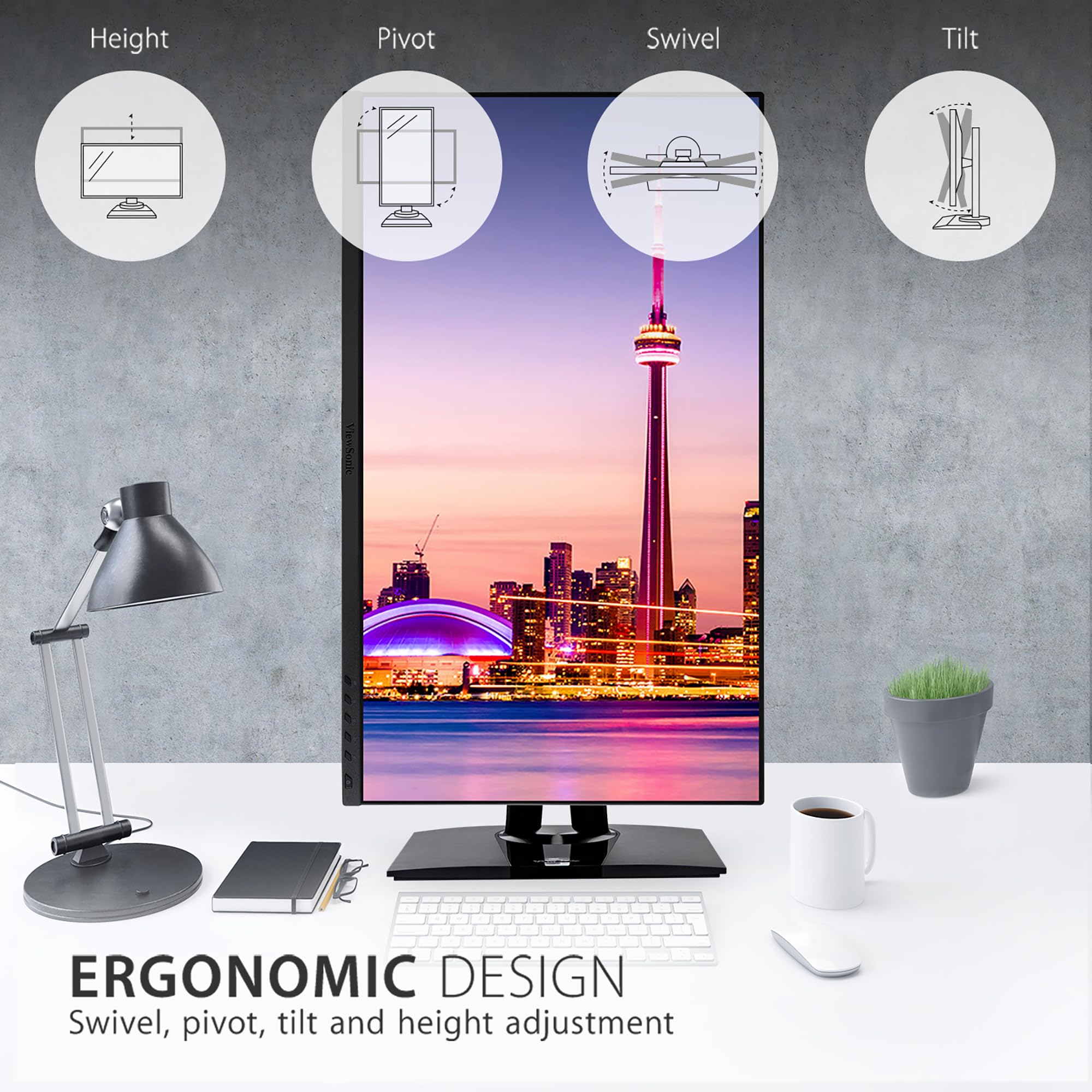Snapklik.com : ViewSonic VP2756-4K 27 Inch 4K UHD IPS Ergonomic Monitor ...