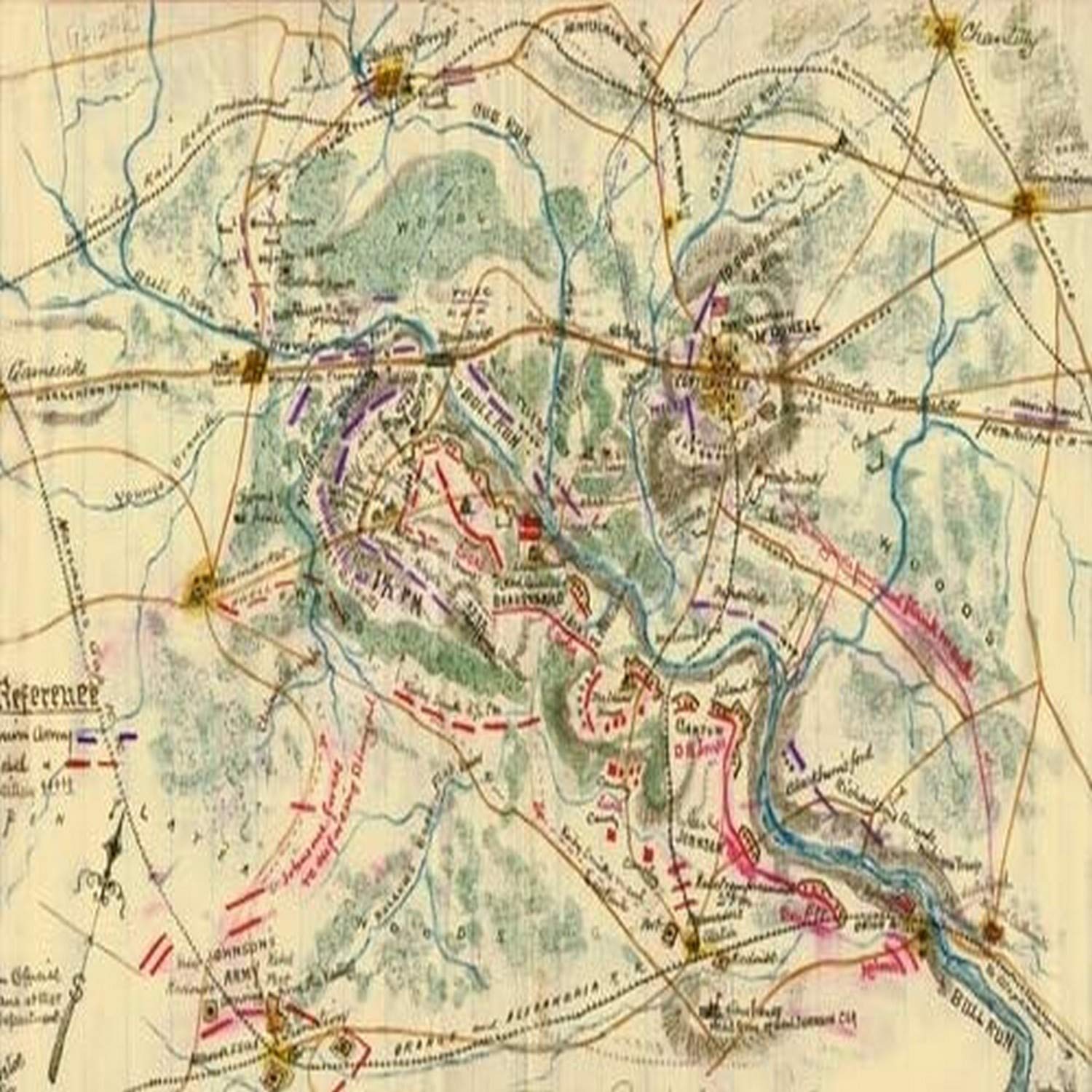 Buy of the First Battle of Bull Run Movement of the Union and ...