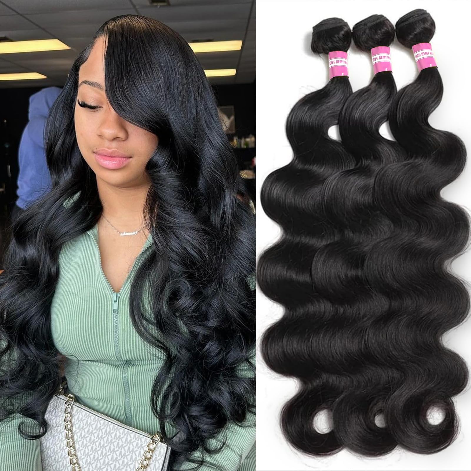 Amazon.com : Superfect Human Hair Bundles 22 24 26 Inch Body Wave ...