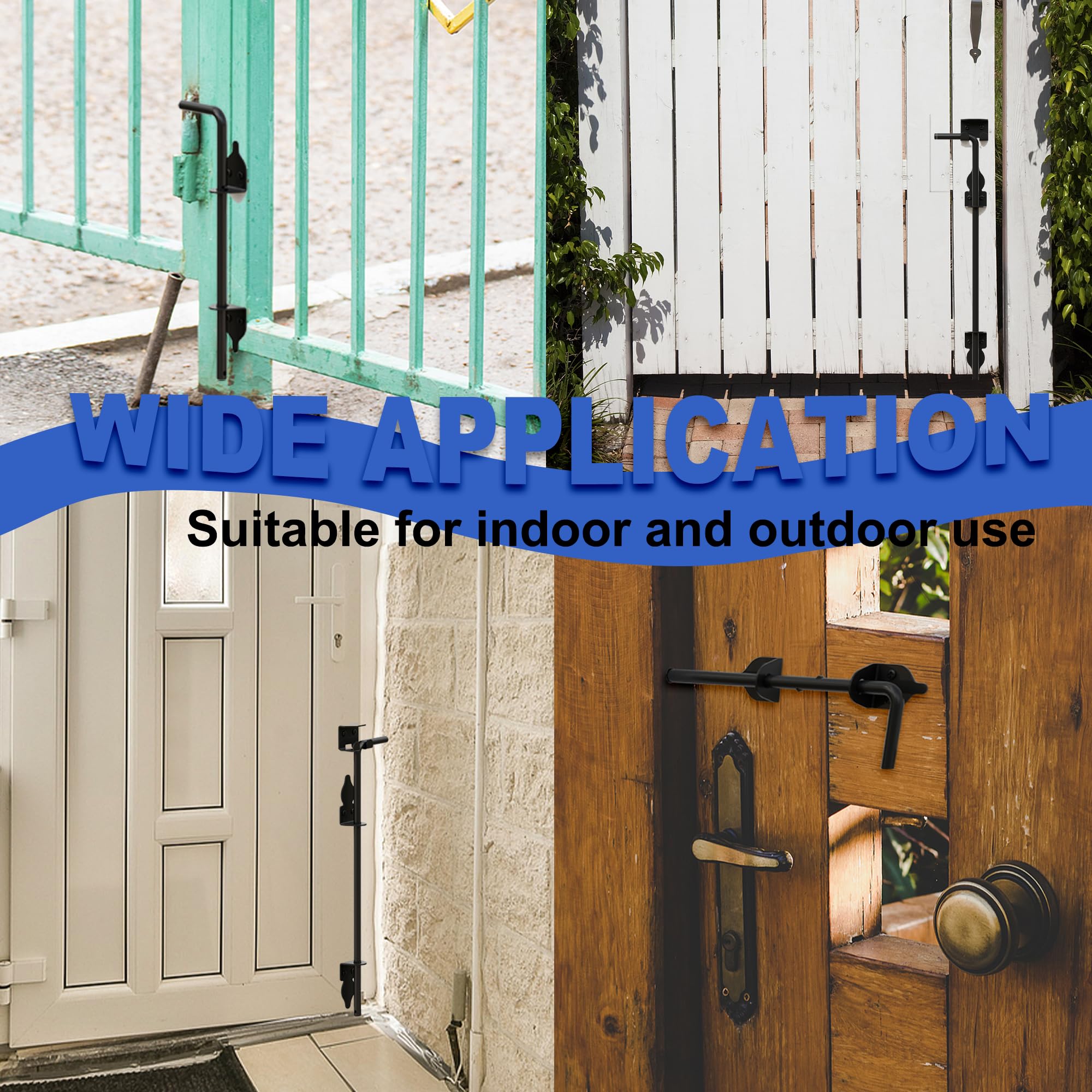 Snapklik.com : Heavy Duty Cane Bolt - 18" Gate Drop Rod For Vinyl Fence ...