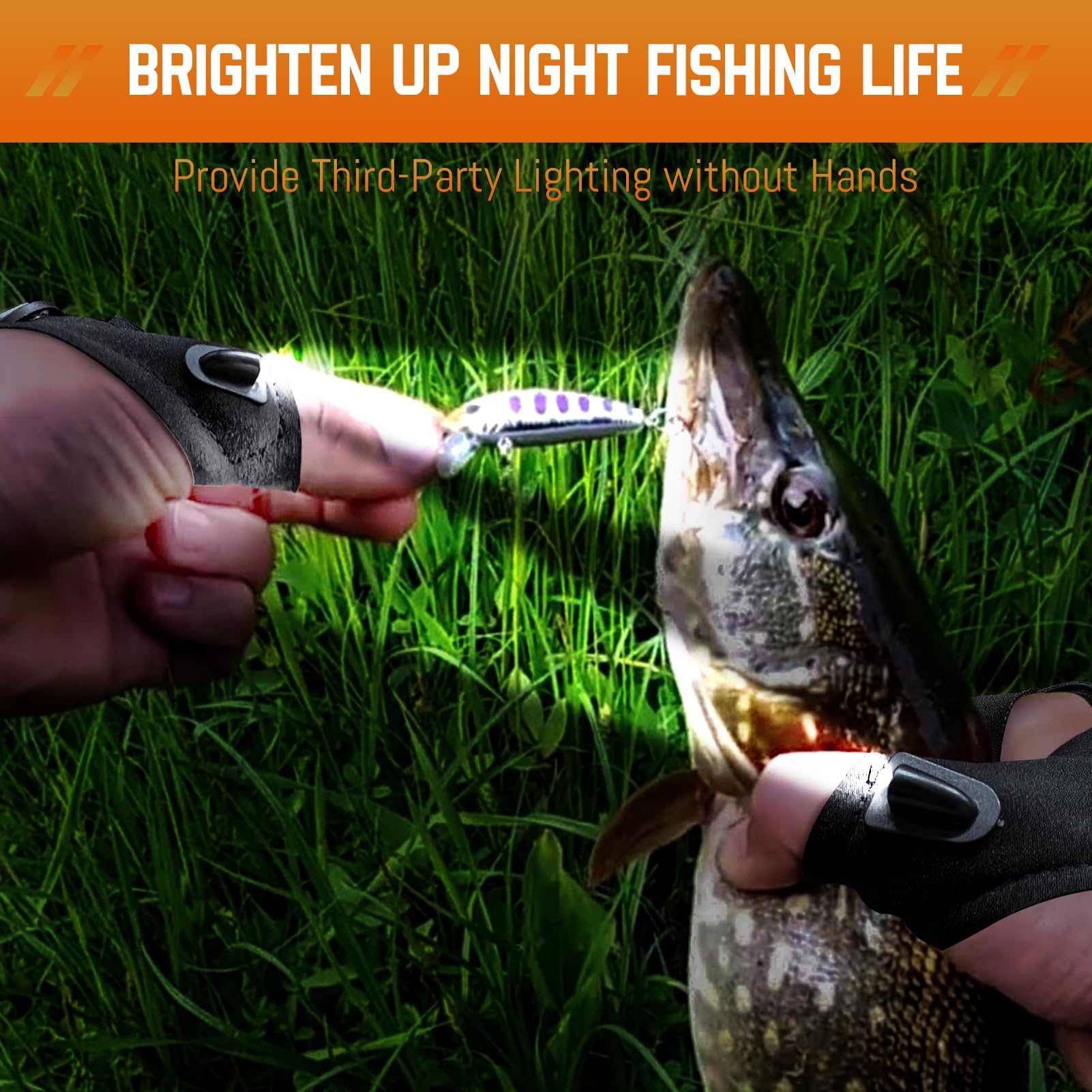 Snapklik.com : KOOPOOL LED Rechargeable Flashlight Gloves Outdoor ...