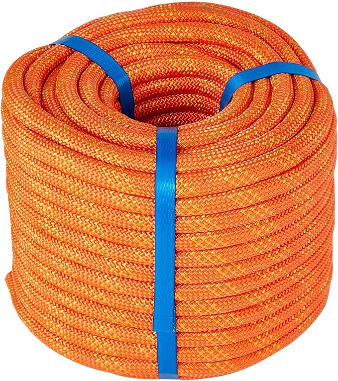 3/8 Inch 120ft Double Braided Polyester Arborist Rope, Heavy Duty Nylon ...