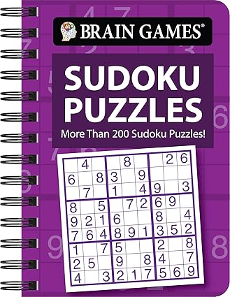Amazon.com: Brain Games - To Go - Sudoku Puzzles: More Than 200 Sudoku Puzzles! (Purple ...