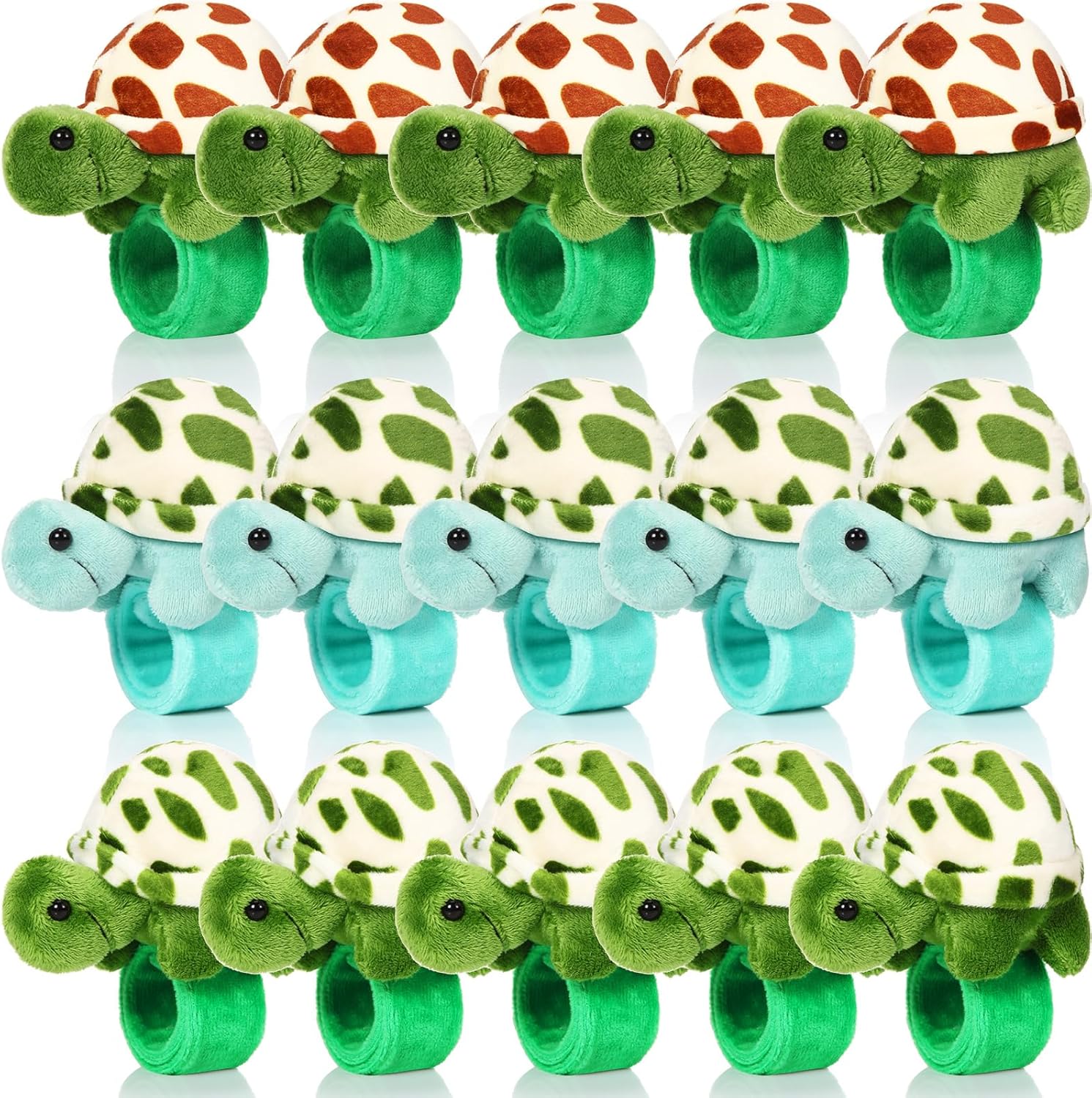 Amazon.com: Lenwen 15 Pcs Stuffed Turtle Slap Bracelets Bulk Adorable ...