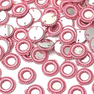 Amazon.com: EmbroideryMaterial Round Crochet Mirror Applique, Craft ...