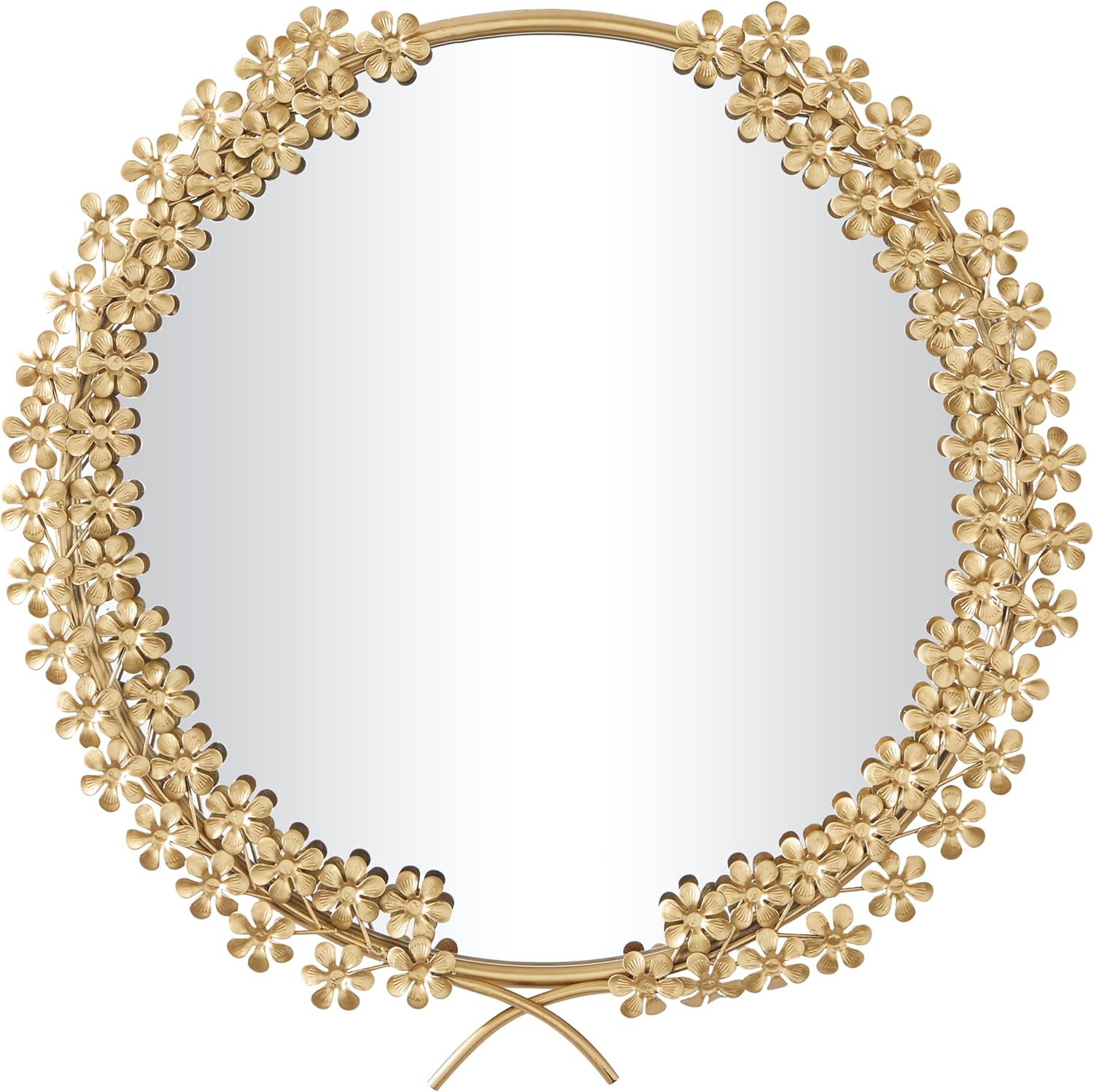 Amazon.com: CosmoLiving by Cosmopolitan Metal Floral Room Wall Mirror ...