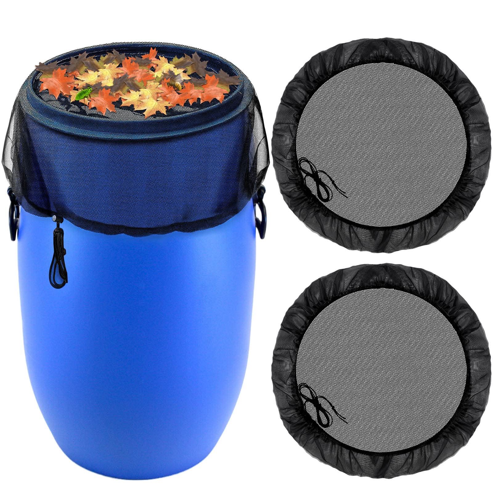 Amazon.com : Mesh Cover for Rain Barrel, 2Pcs Water Collection Buckets ...