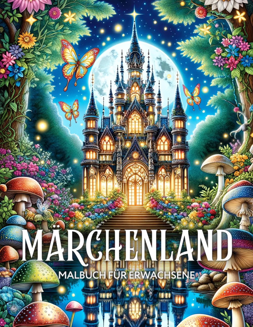 Märchenland Malbuch für Erwachsene: Fantasy Ausmalbuch mit Feenhaften ...