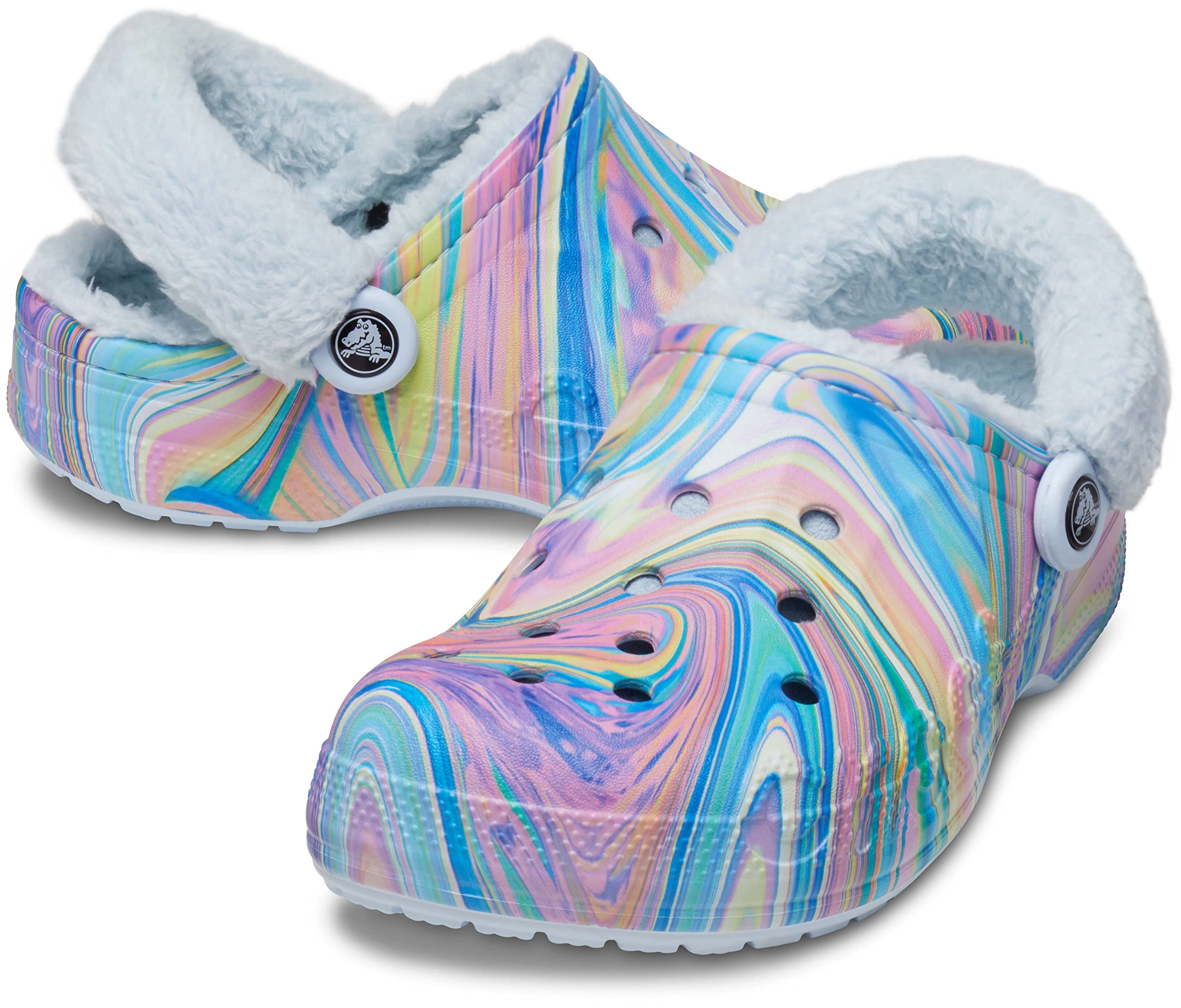 Snapklik.com : Crocs Unisex-Adult Baya Lined Fuzz Strap Clogs