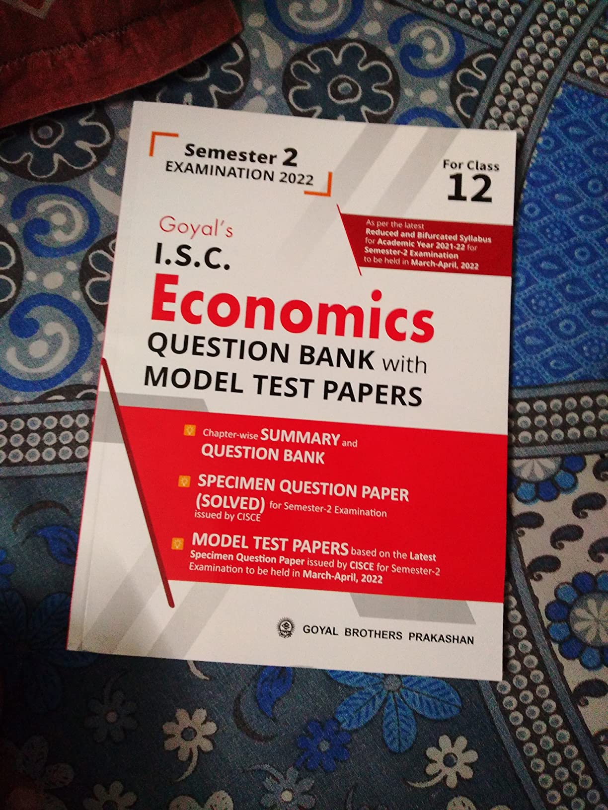 ISC Economics Question Bank with Model Test Papers for Class 12 ...