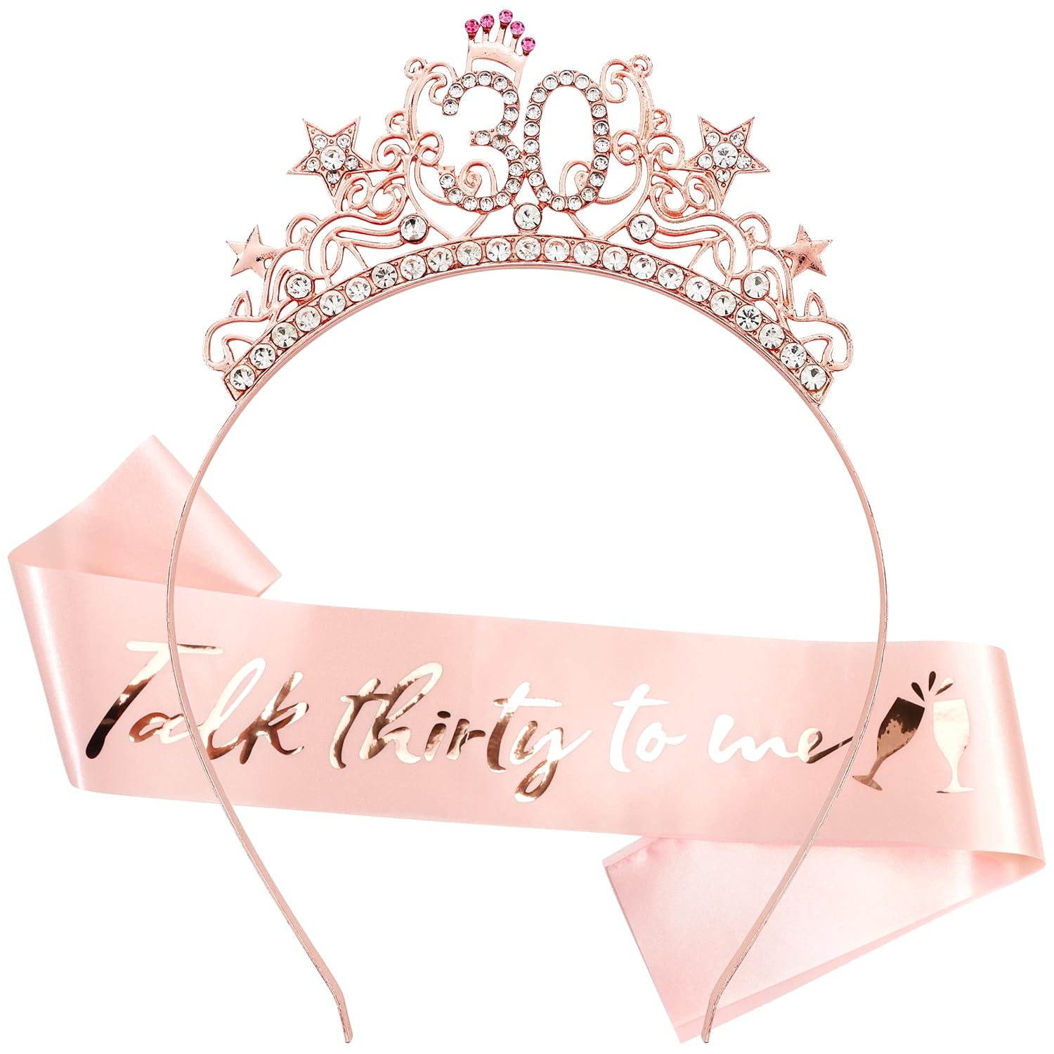 Amazon.com: Vovii 30th Birthday Sash and Tiara, 30th Birthday Gifts for ...