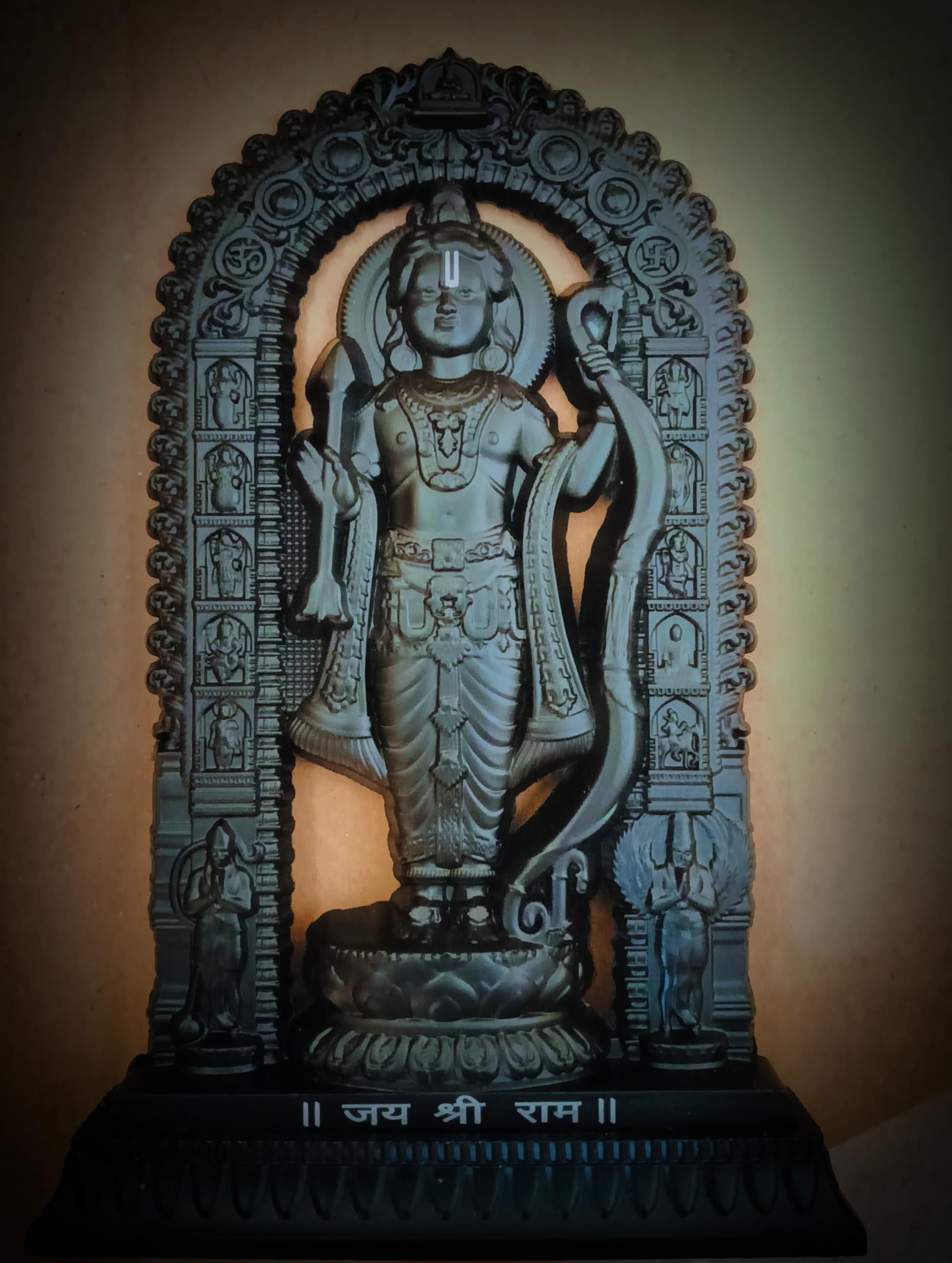 Kalakriti Ram Lalla Idol Ayodhya Mandir Shree Rama 2D Murti| Metal ...