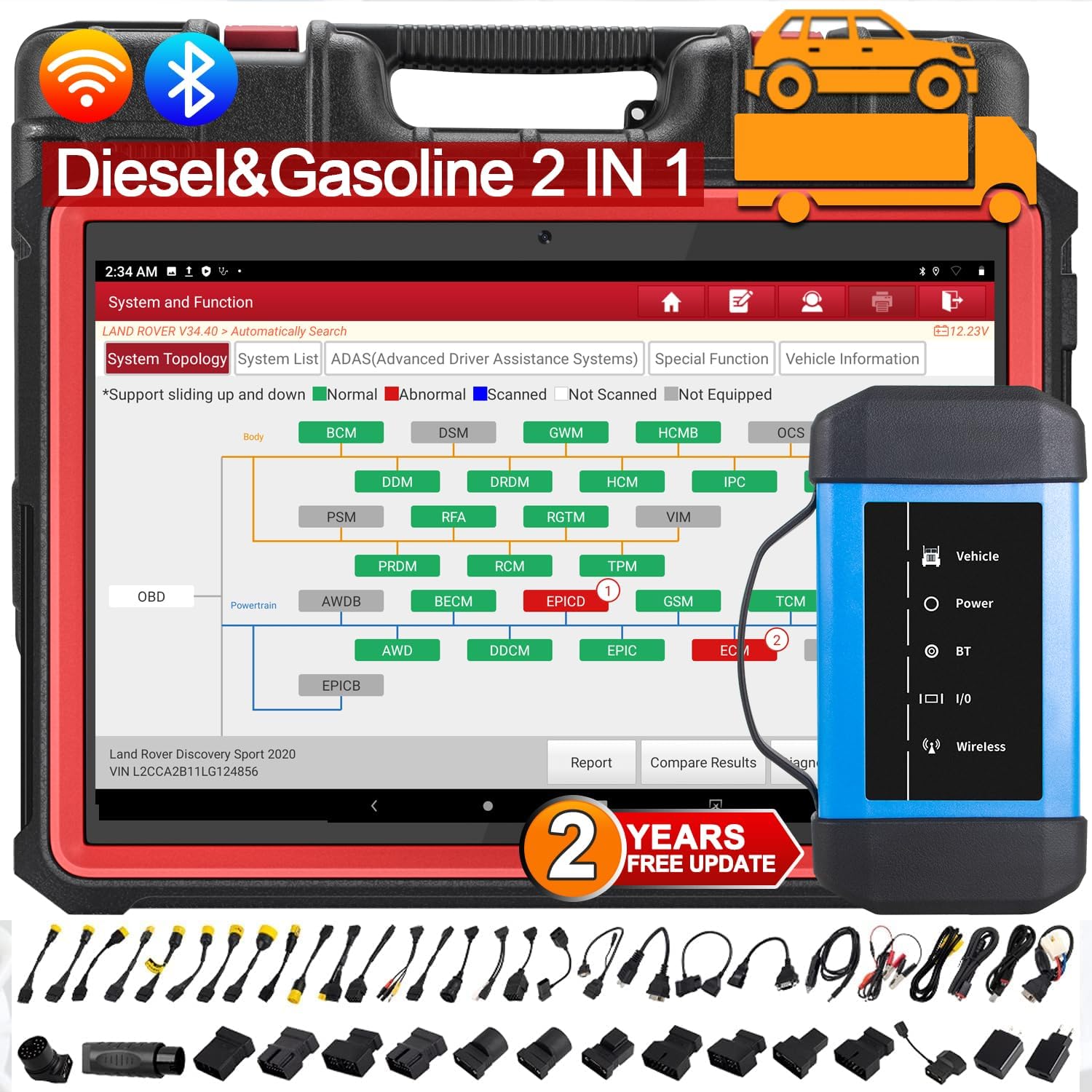 Amazon.com: LAUNCH X431 V+ HDIII(V4.0) Heavy Duty Truck Scanner,2023 ...