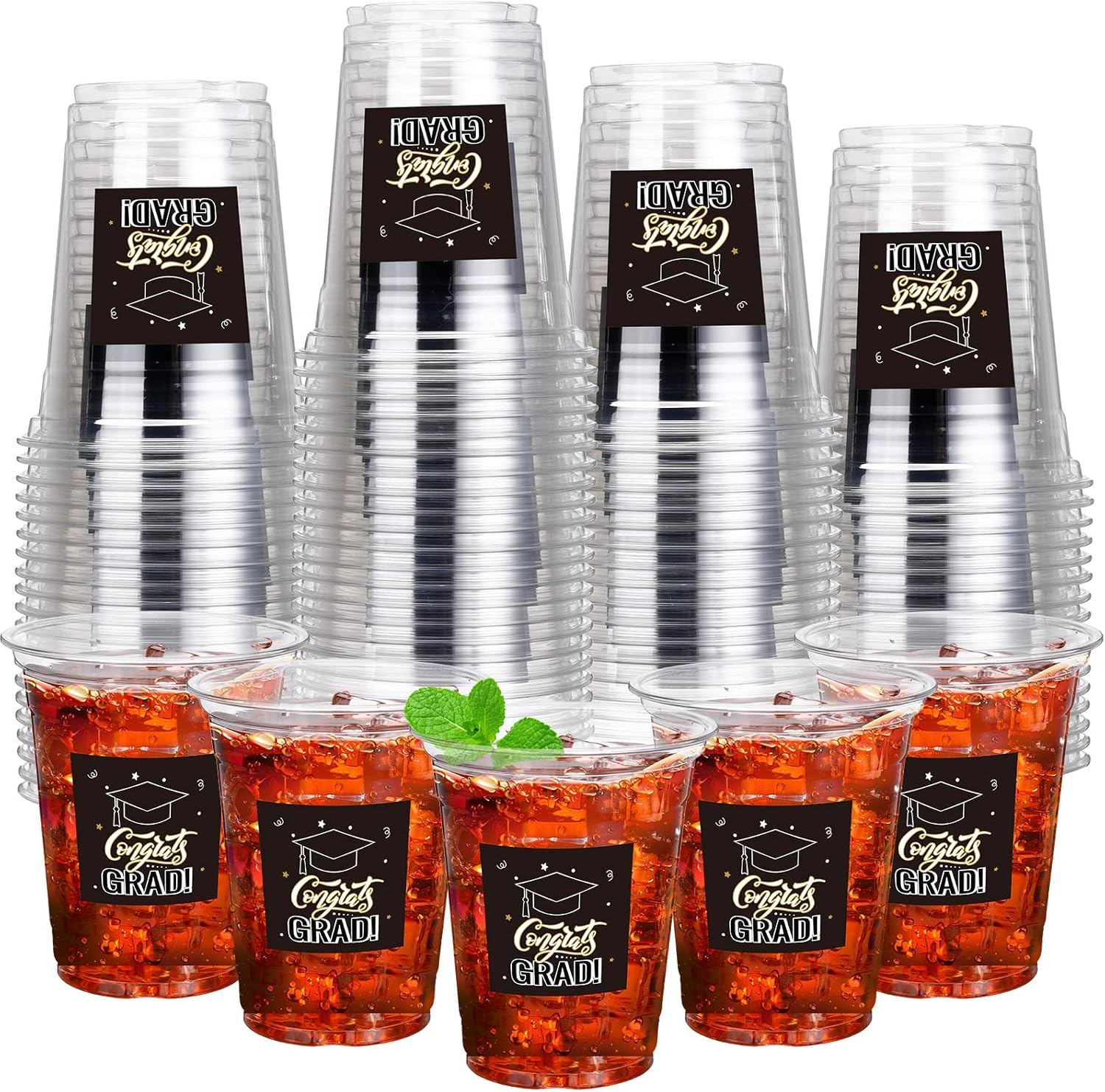 Amazon.com: 50 Count Graduation Party Cups Congrats Grad Gift ...