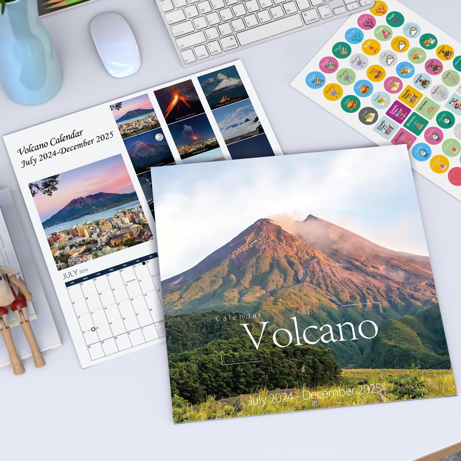 Snapklik.com : 18 Month Calendar July 2025, Volcano Wall Calendar July ...