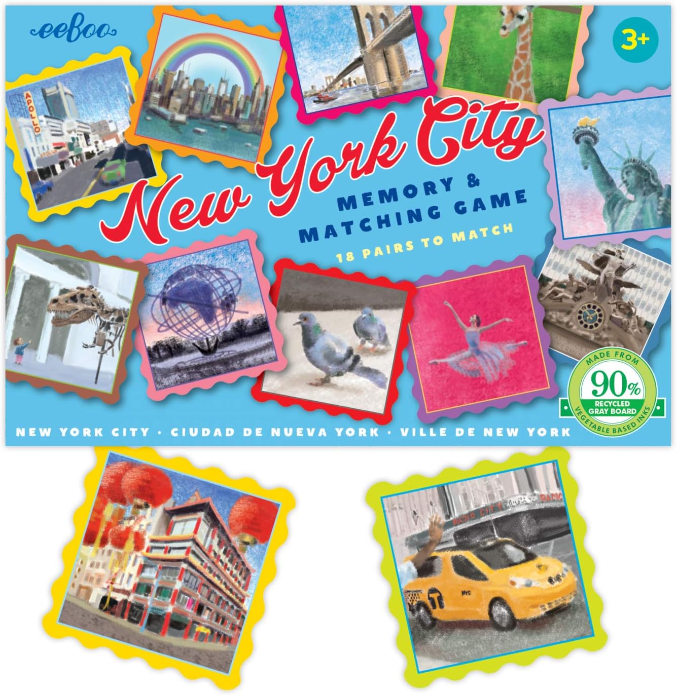 Amazon.com: eeBoo New York City Little Memory and Matching Game : Toys ...