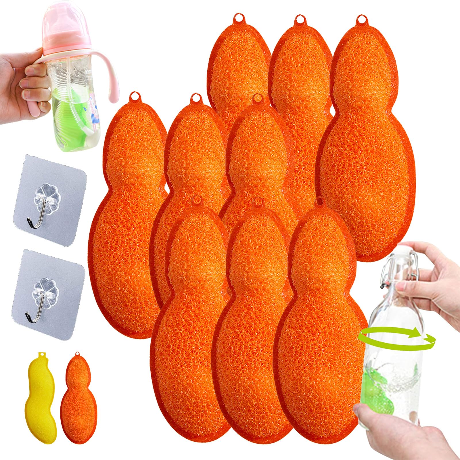 Amazon.com: Magic Beans Bottle Cleaner, Bean Bottle Cleaning Sponge ...