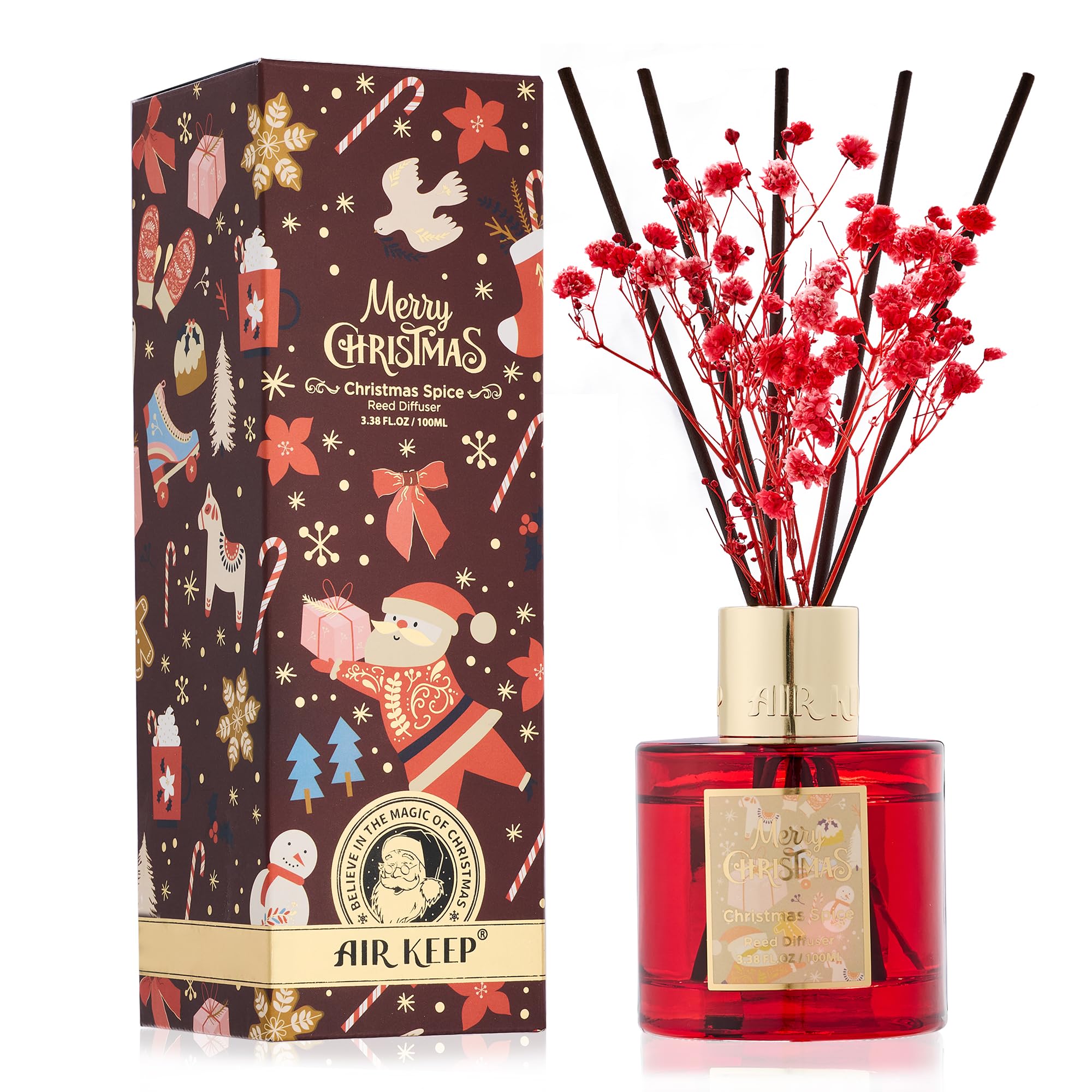 Snapklik.com : Airkeep Reed Diffuser Set,3.38 Fl Oz (100 Ml) Christmas Day Diffuser - Christmas ...