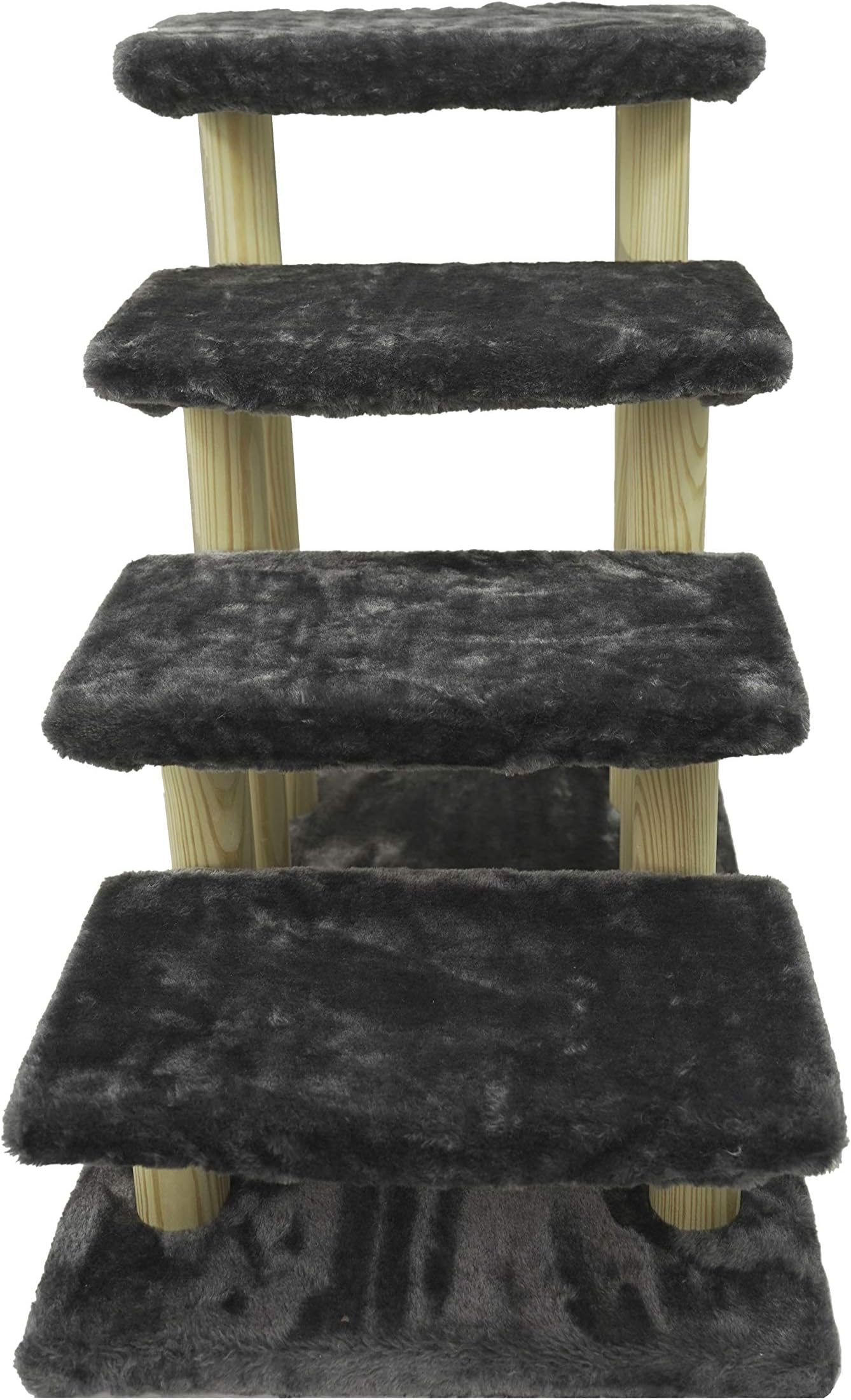 Amazon.com : Wooden pet Stairs 4-Step pet Ladder cat Dog Easy Stairs ...