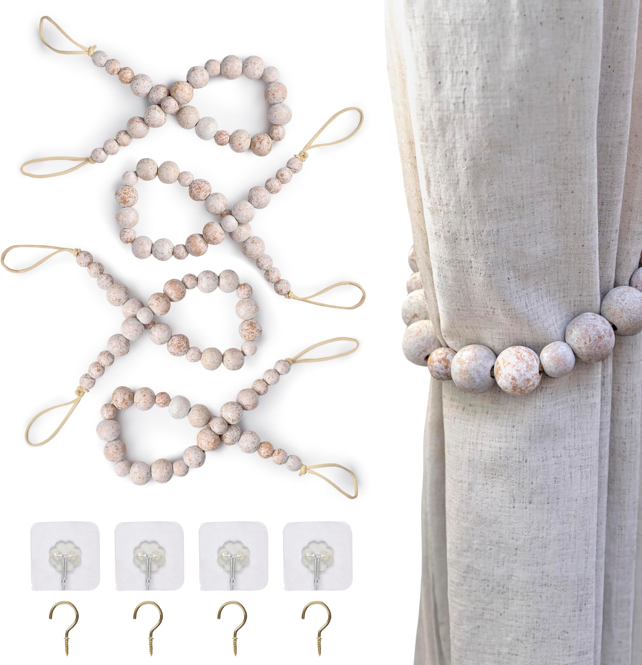 Amazon.com: KLOGTSIND Magnetic Curtain Tiebacks, Curtain Tie Backs for ...