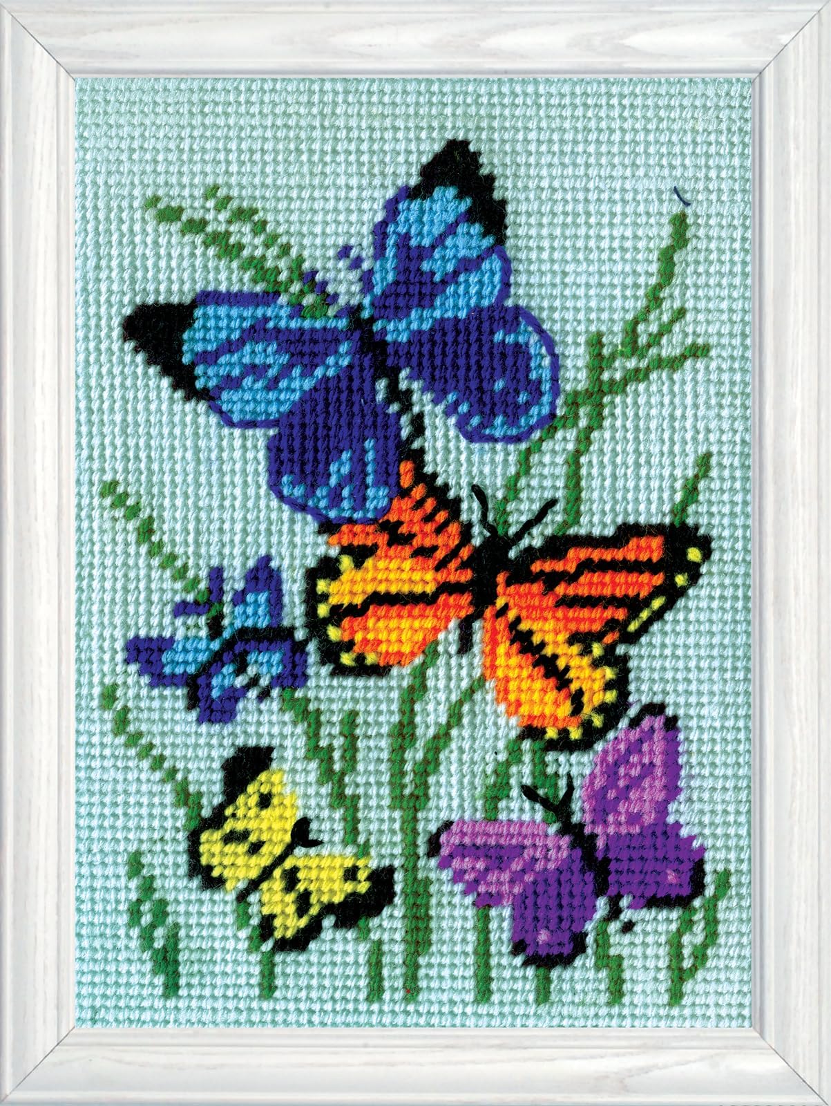 Amazon.com: Design Works Crafts 2569 Needlepoint Kit, Butterflies ...