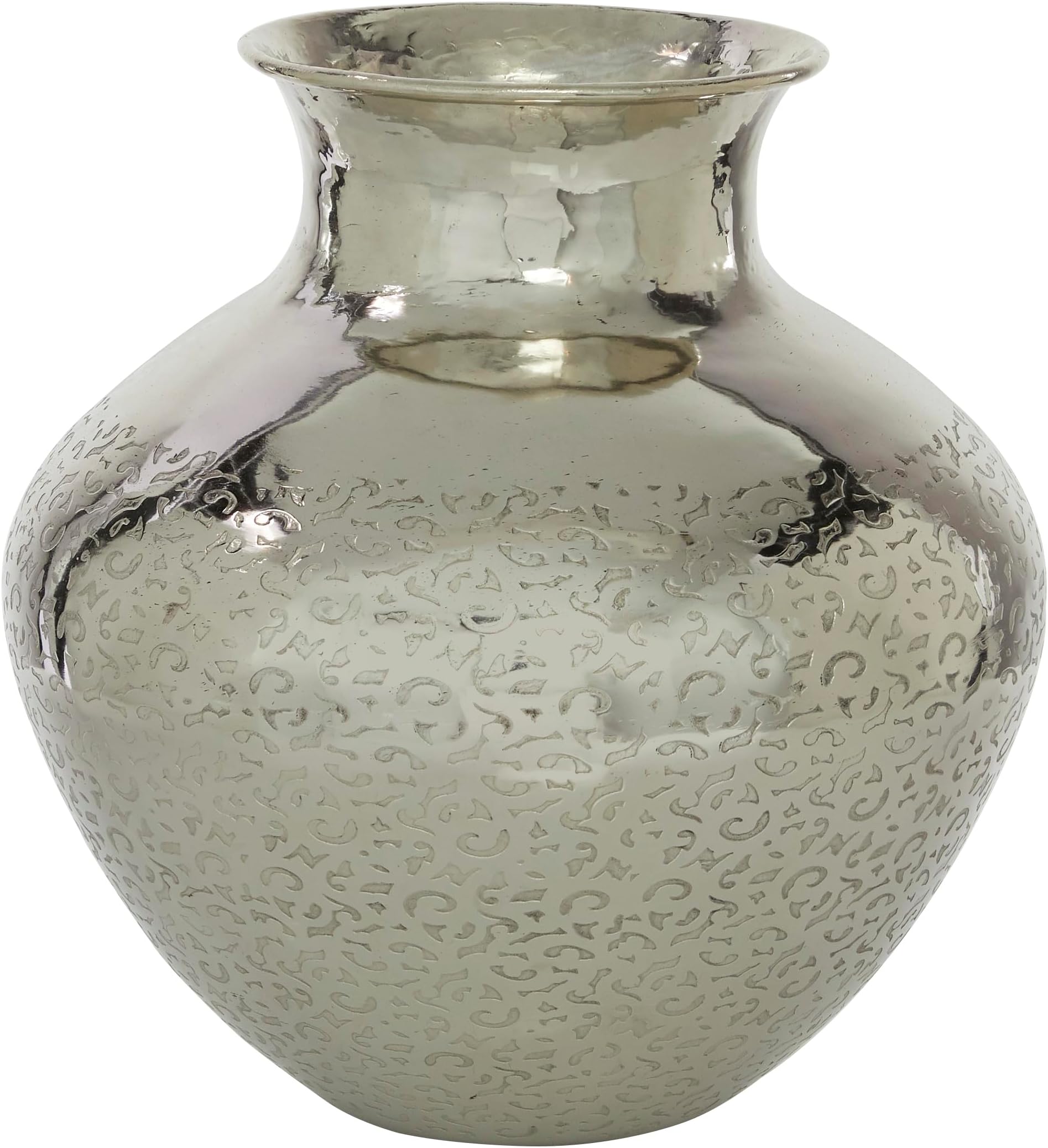 Amazon.com: Modern Day Accents 3616 Facetado Round Silver Vase, Vase ...