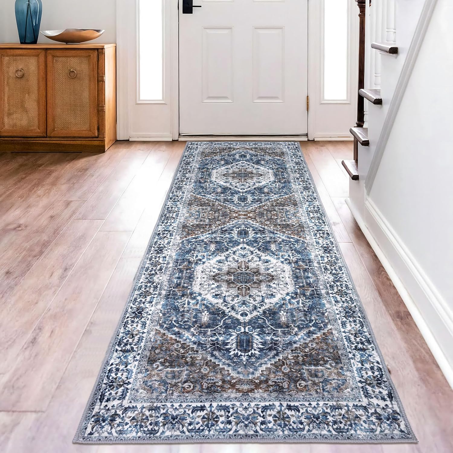 Amazon.com: KOZYFLY Runners for Hallways 2.6x8 Ft Washable Kitchen Runner Rug Boho Runner Rug ...