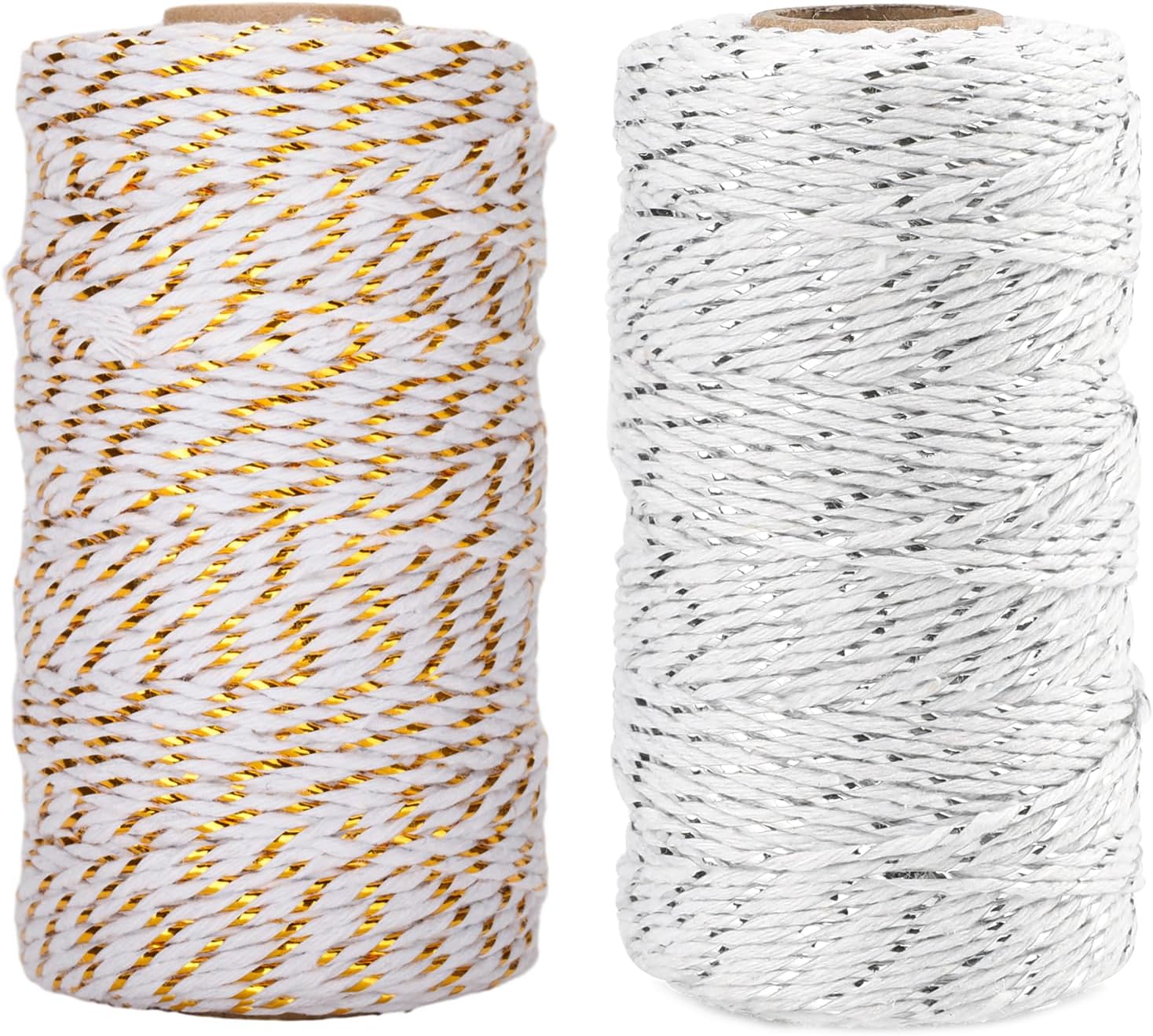 Amazon.com: Anwyll Twine String,Christmas Gold and Silver Twine String ...