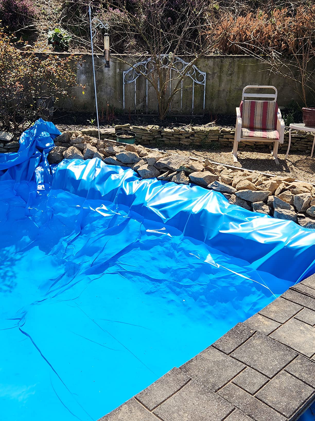 Amazon.com : USA Pond Products' - 25x30 Blue Pond Liner-25'W x 30'L (7 ...