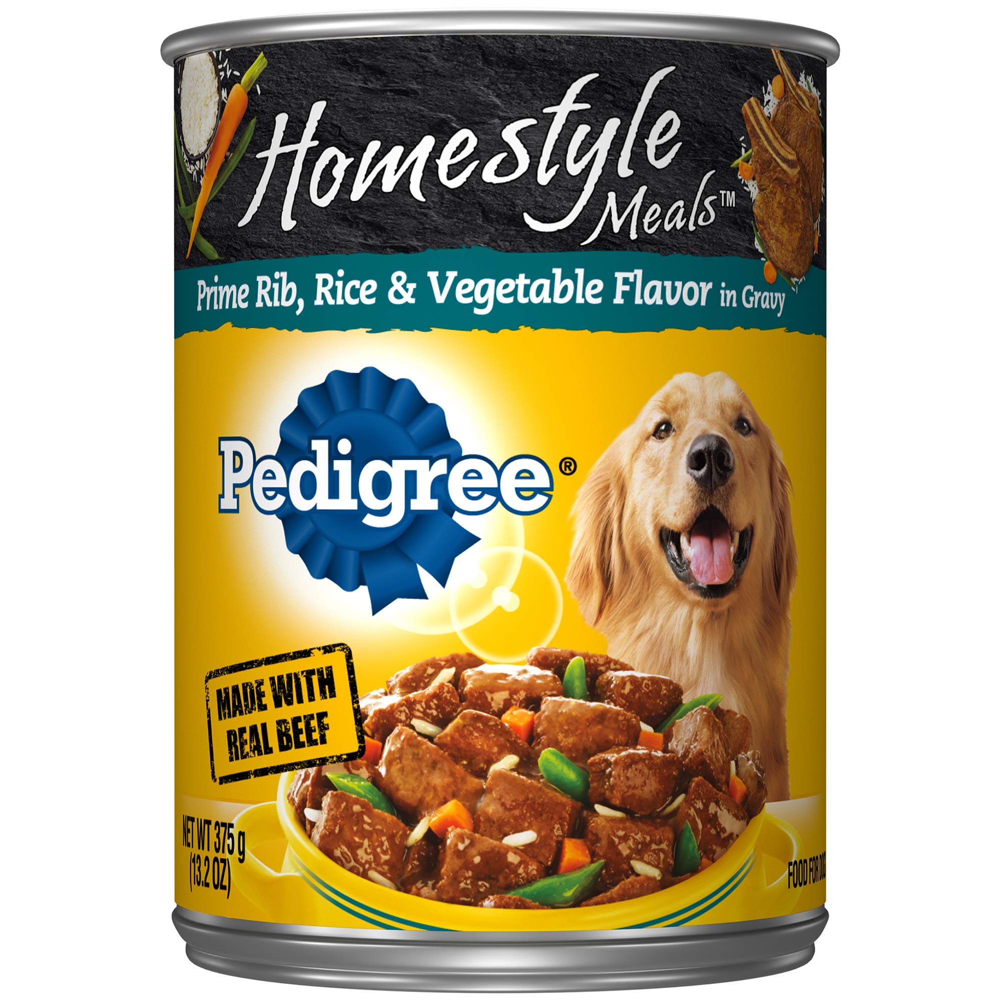Pedigree Home-style Meals Prime Rib, Rice and Vegetable Flavor Canned ...