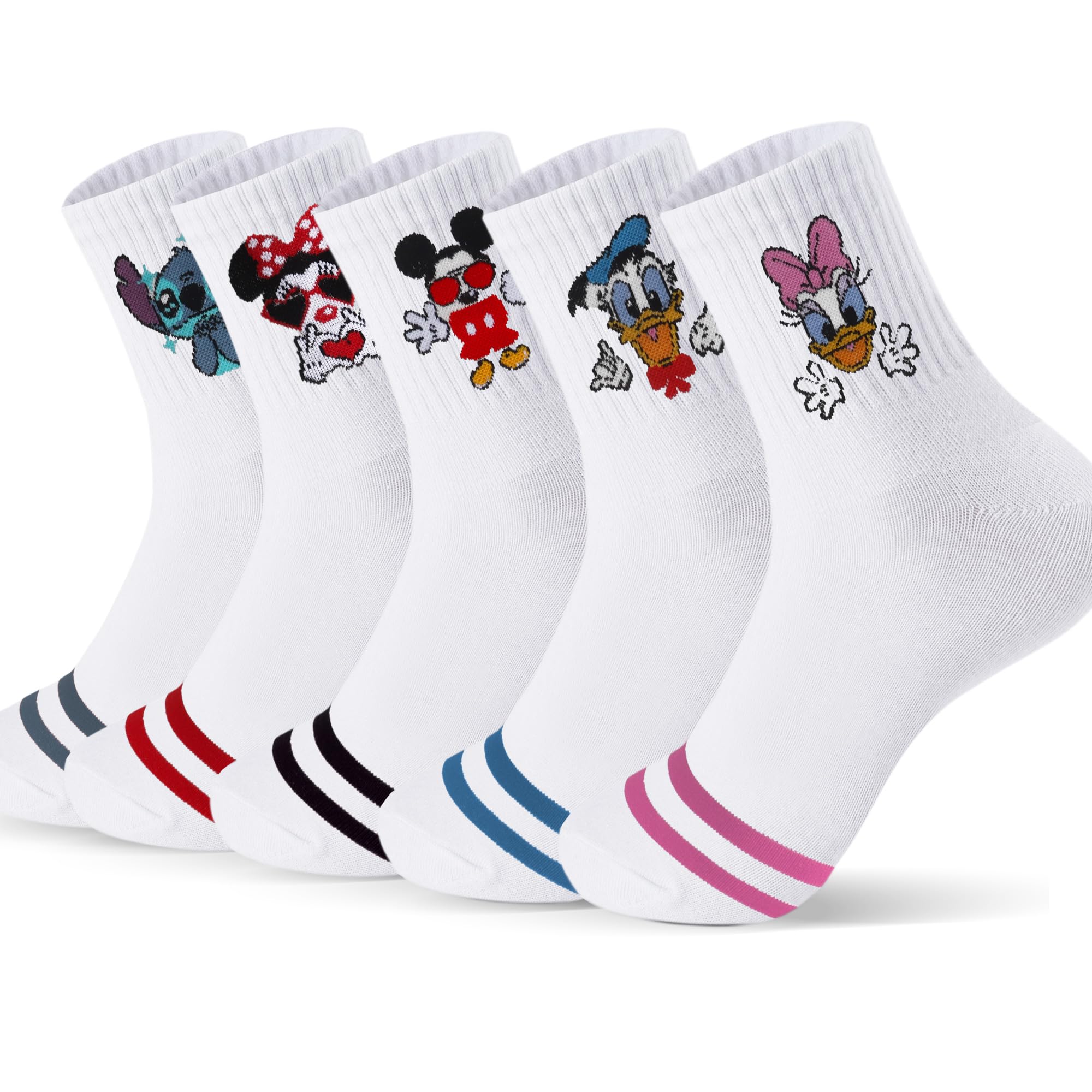 Amazon.com: iwoqify Cartoon Socks for Women Men - 5 Pairs Fashion ...