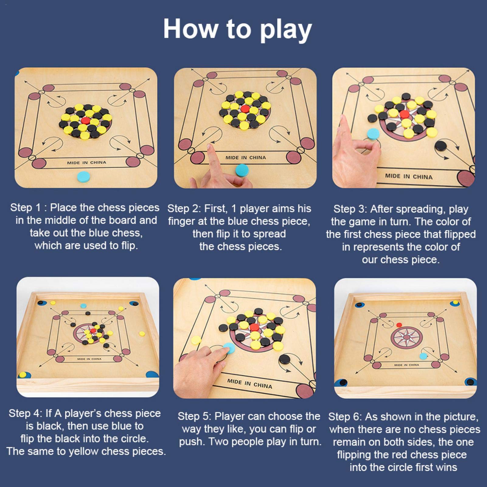 Carrom Board Game Set Wooden Game Board Two Player Puzzle | Desertcart OMAN