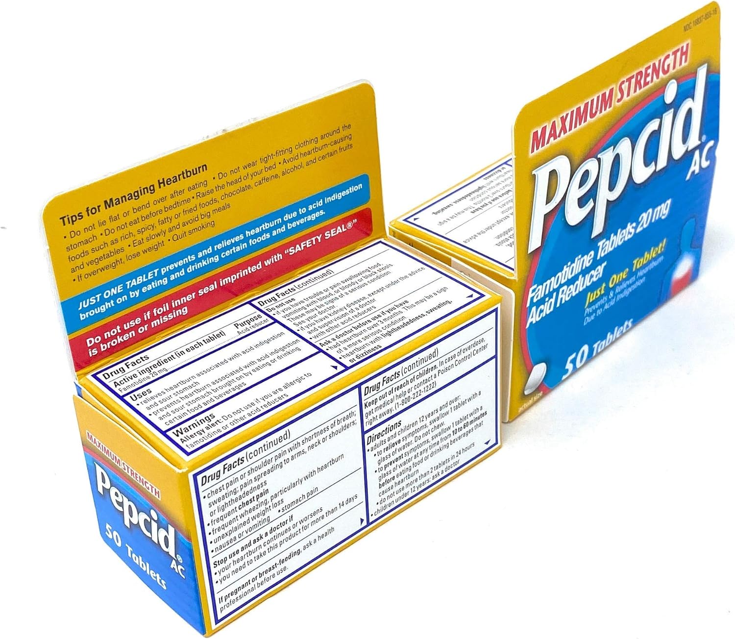 Pepcid AC Acid Reducer Maximum Strength Tablets 125 Count Total Pepcid AC Acid Reducer Maximum Strength Tablets 125 Count Total