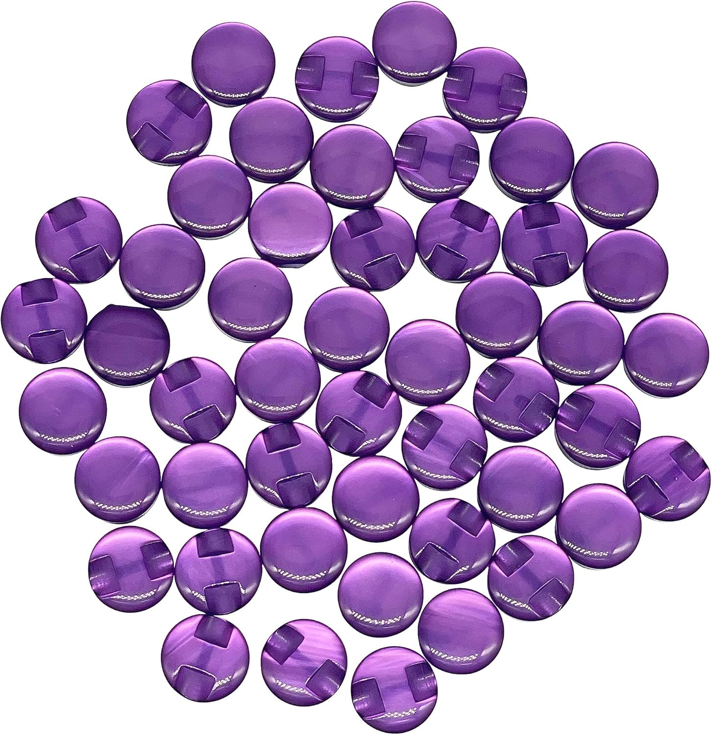 Amazon.com: MMvolesy Purple 50Pcs Shiny Cat's Eye Resin Buttons for ...