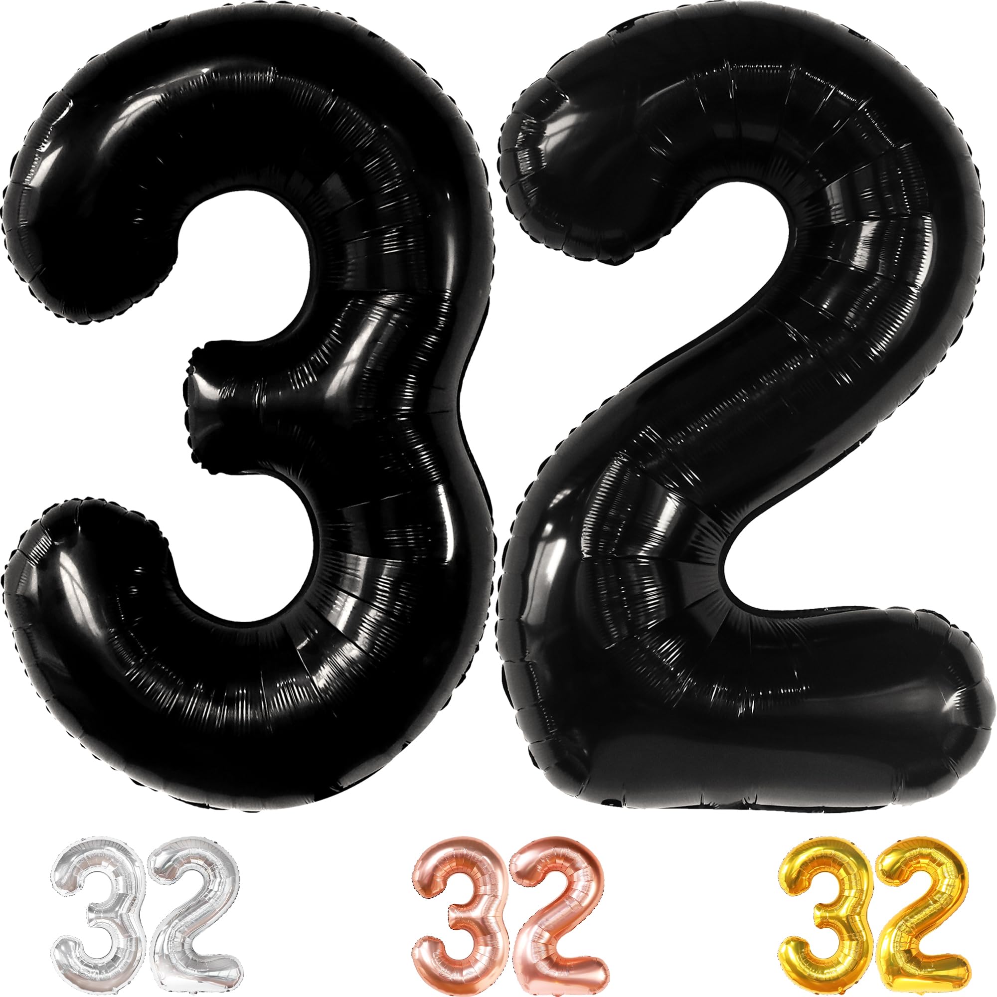 Amazon.com: KatchOn, Black 32 Balloon Numbers - Huge, 40 Inch | 32 ...