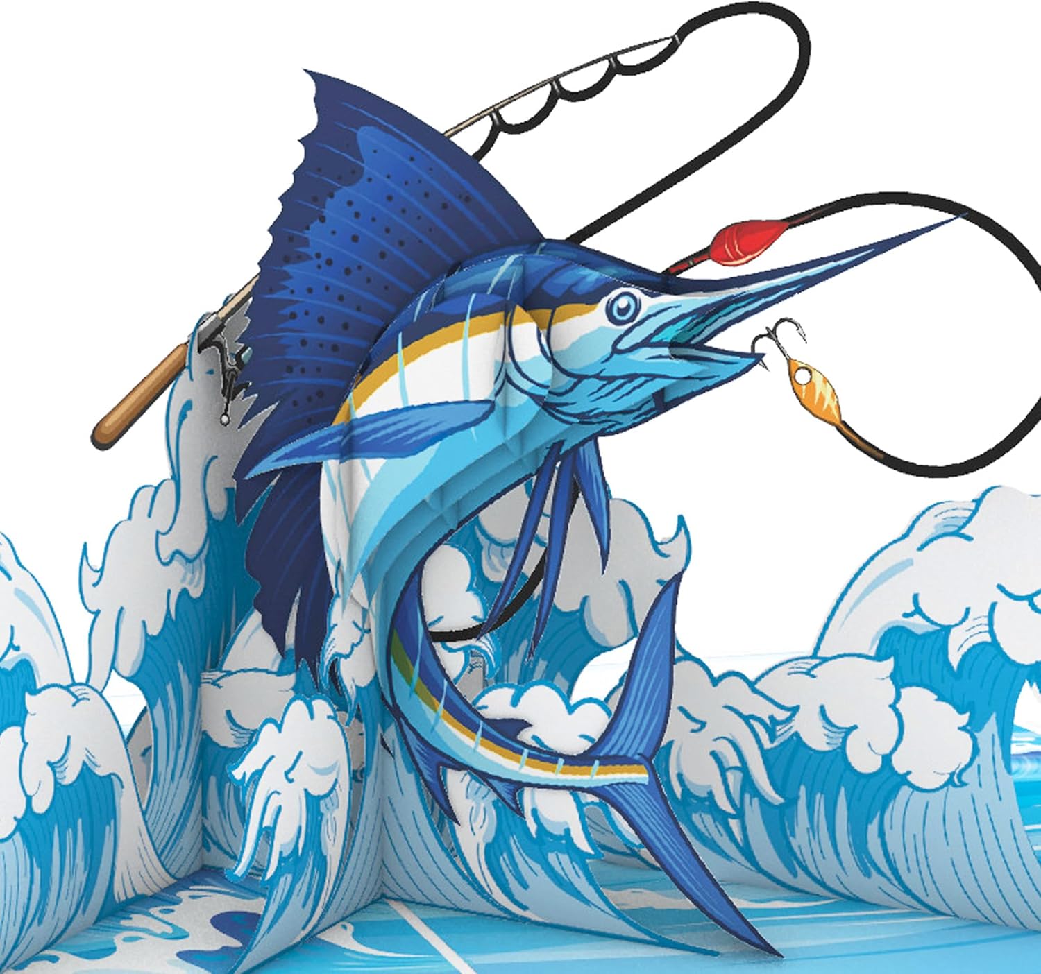 Amazon.com: iGifts And Cards Marlin Fishing 3D Pop-Up Card with ...
