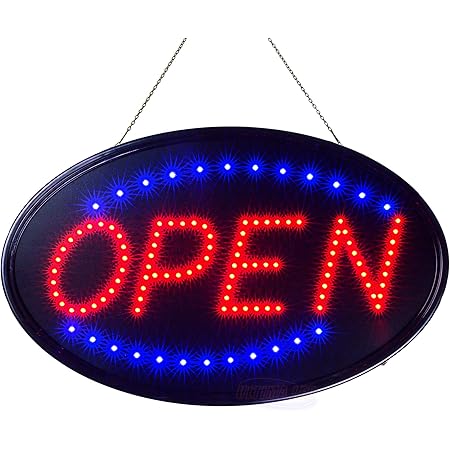 Amazon.com : LED Open Signs for Business - 23 x 14 inch (X-Large Size ...