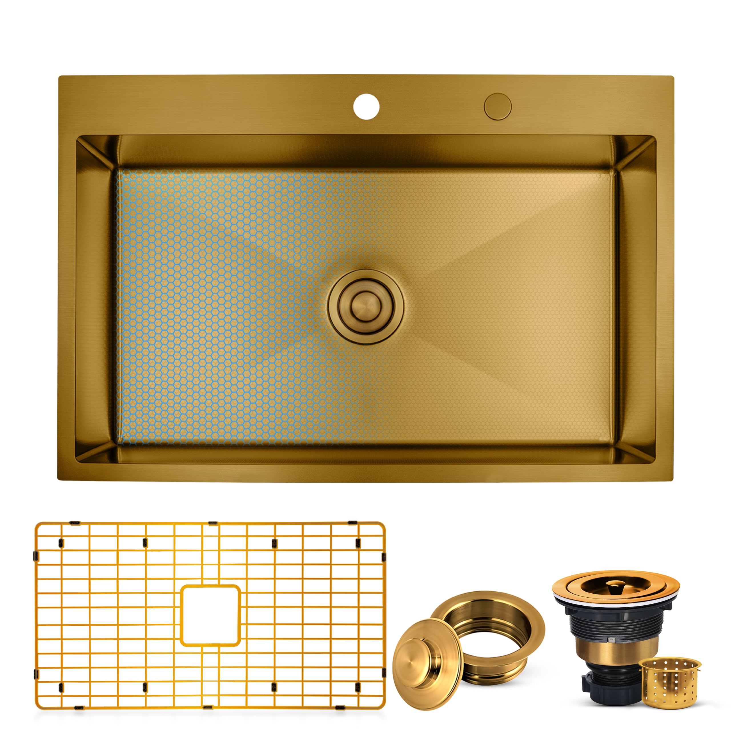 Strictly Sinks Dual Mount Kitchen Sink – 33 Inch 16 Gauge Embossed ...