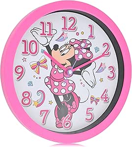 Amazon.com: Accutime Minnie Mouse Kids Wall Clock - 12-inch Analog ...