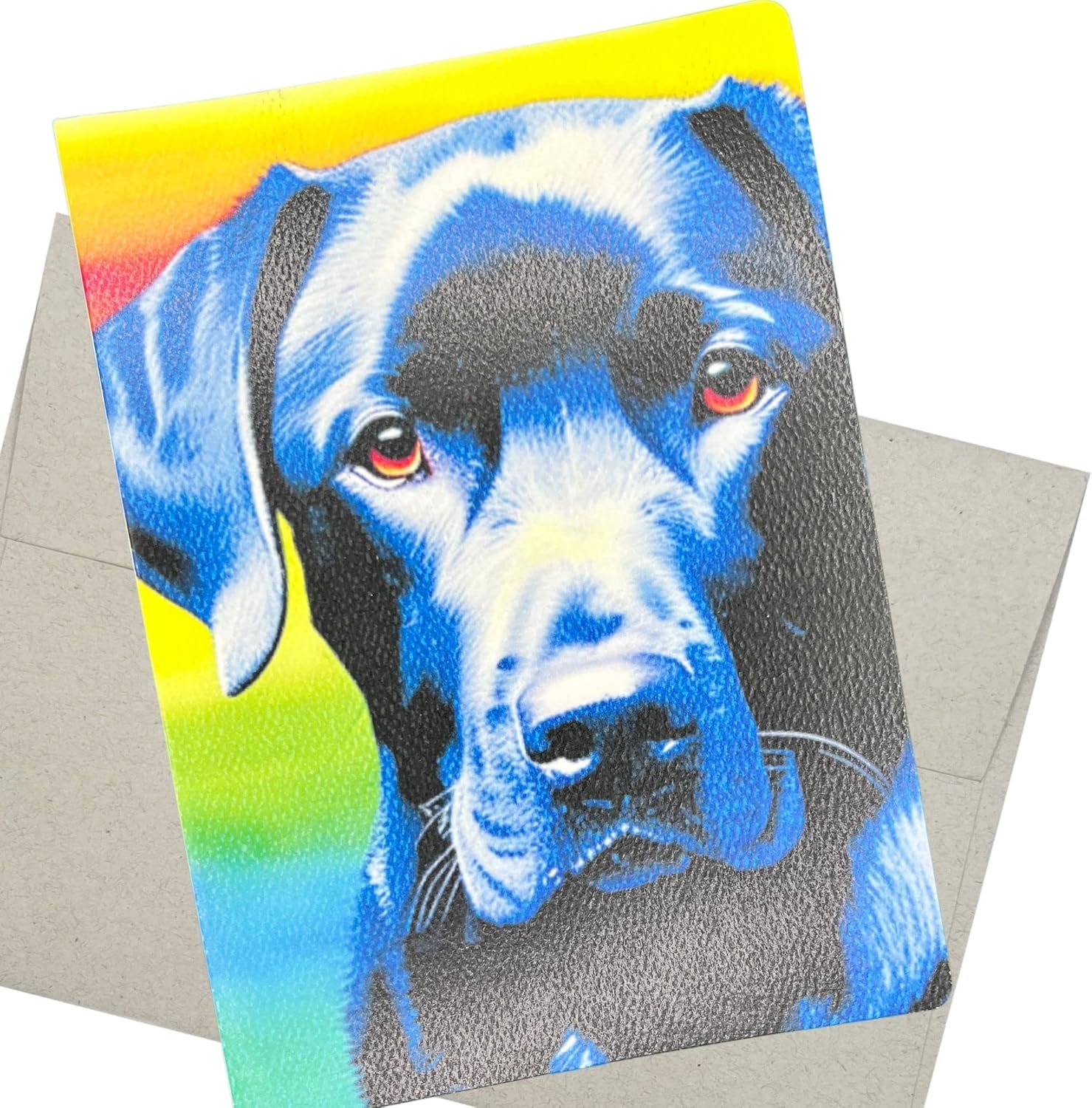 Amazon.com : Black Labrador Retriever Greeting Card (5X7 Inch, 1 ...