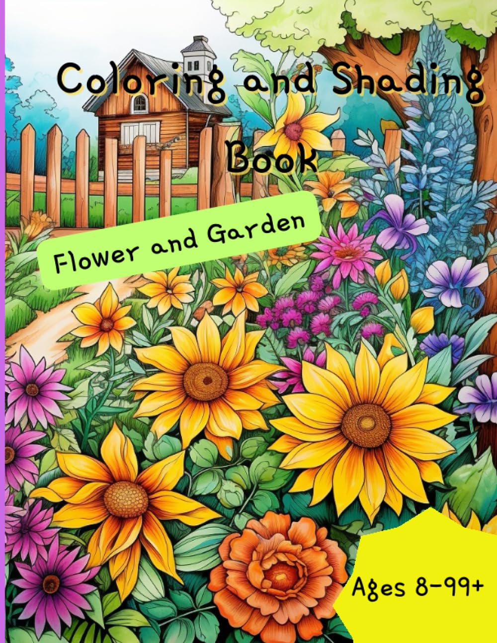 Amazon.com: Coloring and Shading Book: Flower and Garden Adult Coloring ...
