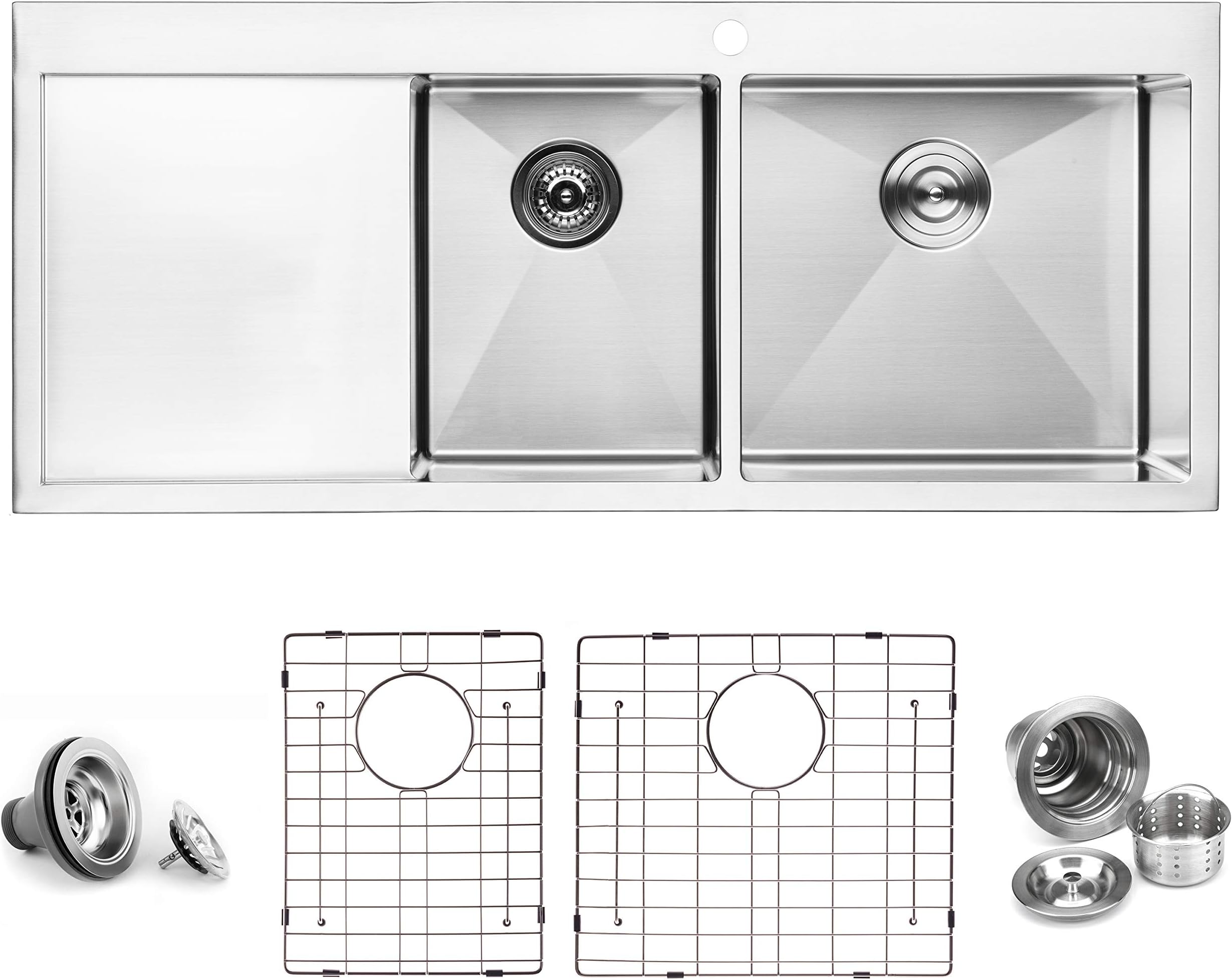 BAI 1232 Stainless Steel 16 Gauge Kitchen Sink Handmade 48-inch Top ...