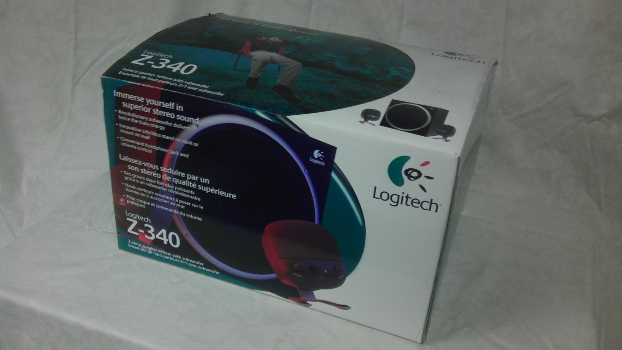 Amazon.com: Logitech Z-340 3-Piece Speaker System (970058-0403 ...